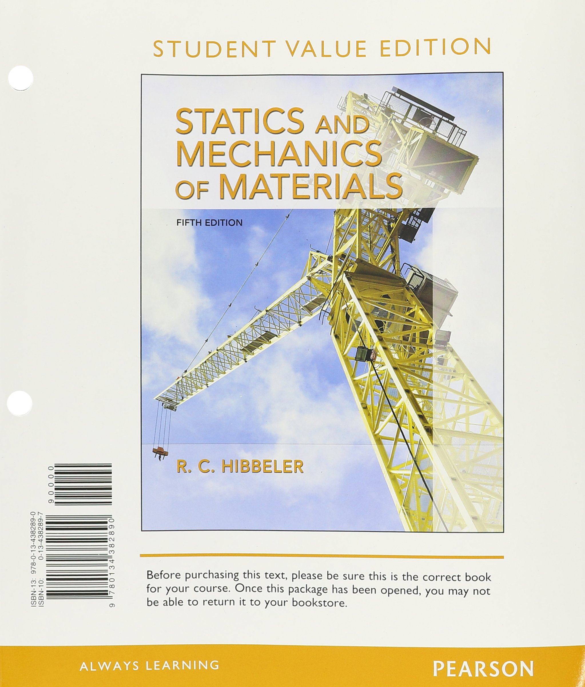 Amazon.com: Statics and Mechanics of Materials: 9780134382890: Hibbeler ...