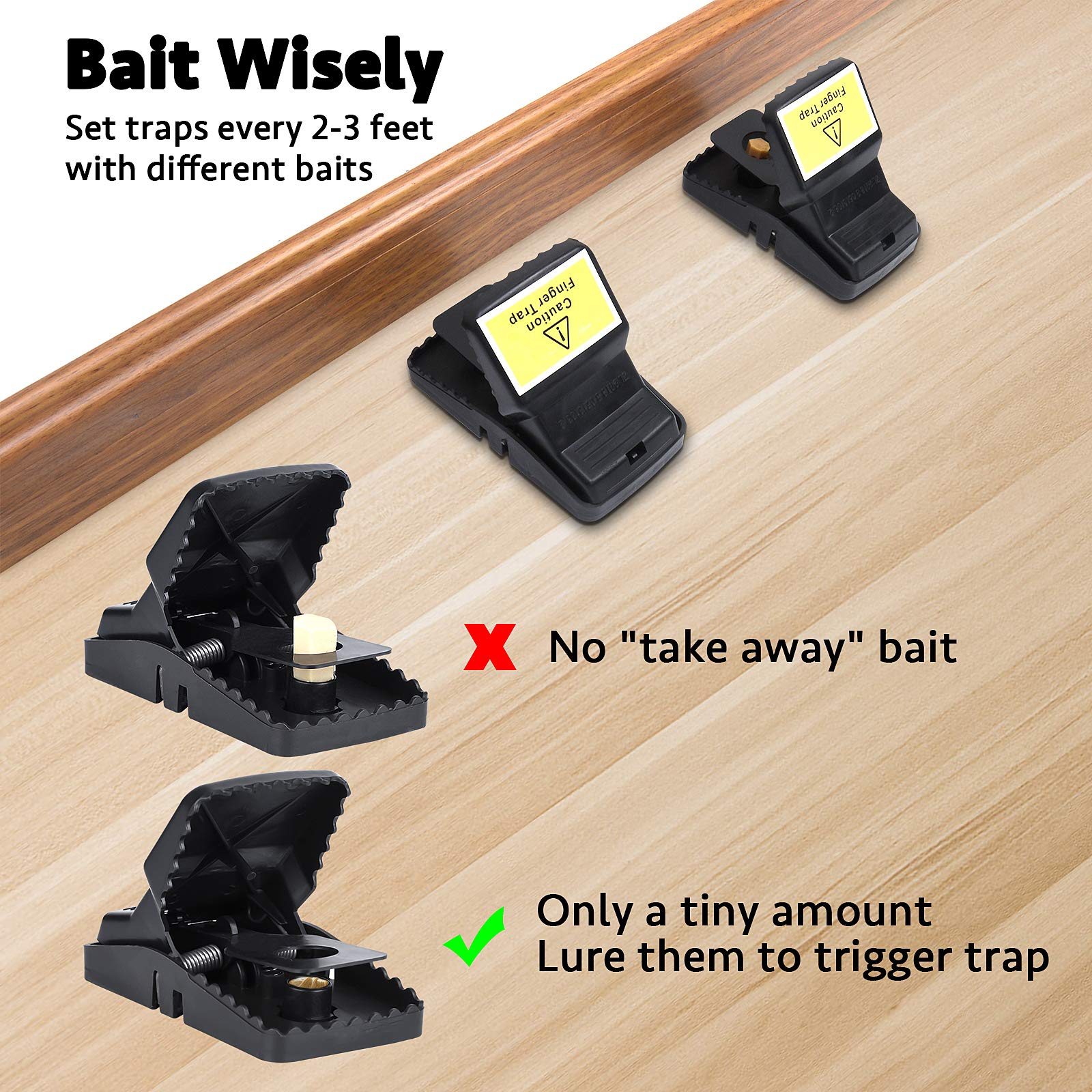 Buy Trisiki 6 Pack Professional Mouse Trap, Rat Trap for Various Sizes ...