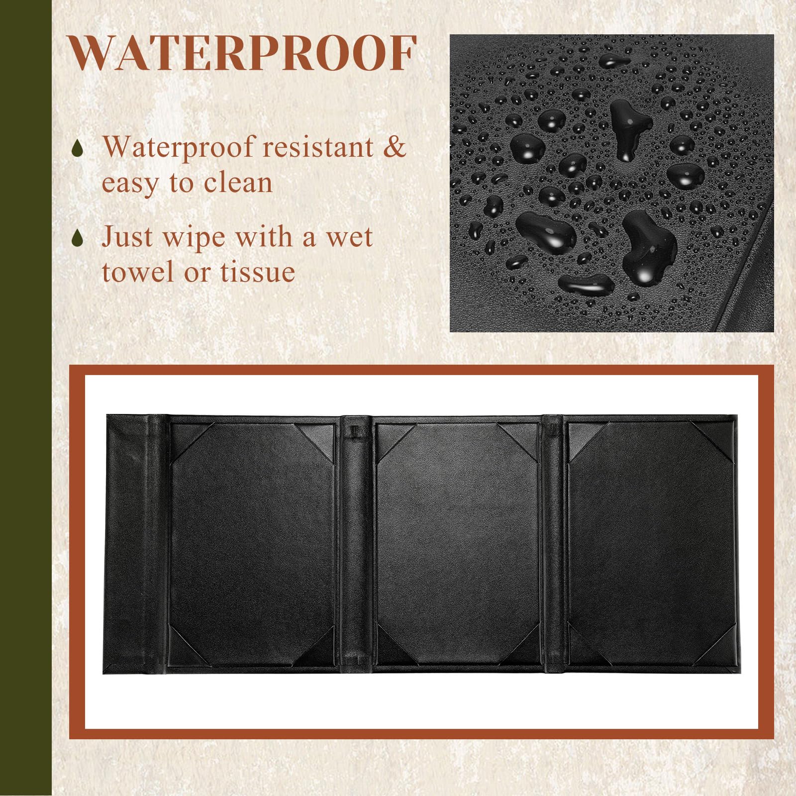 Snapklik.com : 30 Pcs 4 X 6 Inch Triangle Table Tent Leatherette Menu ...