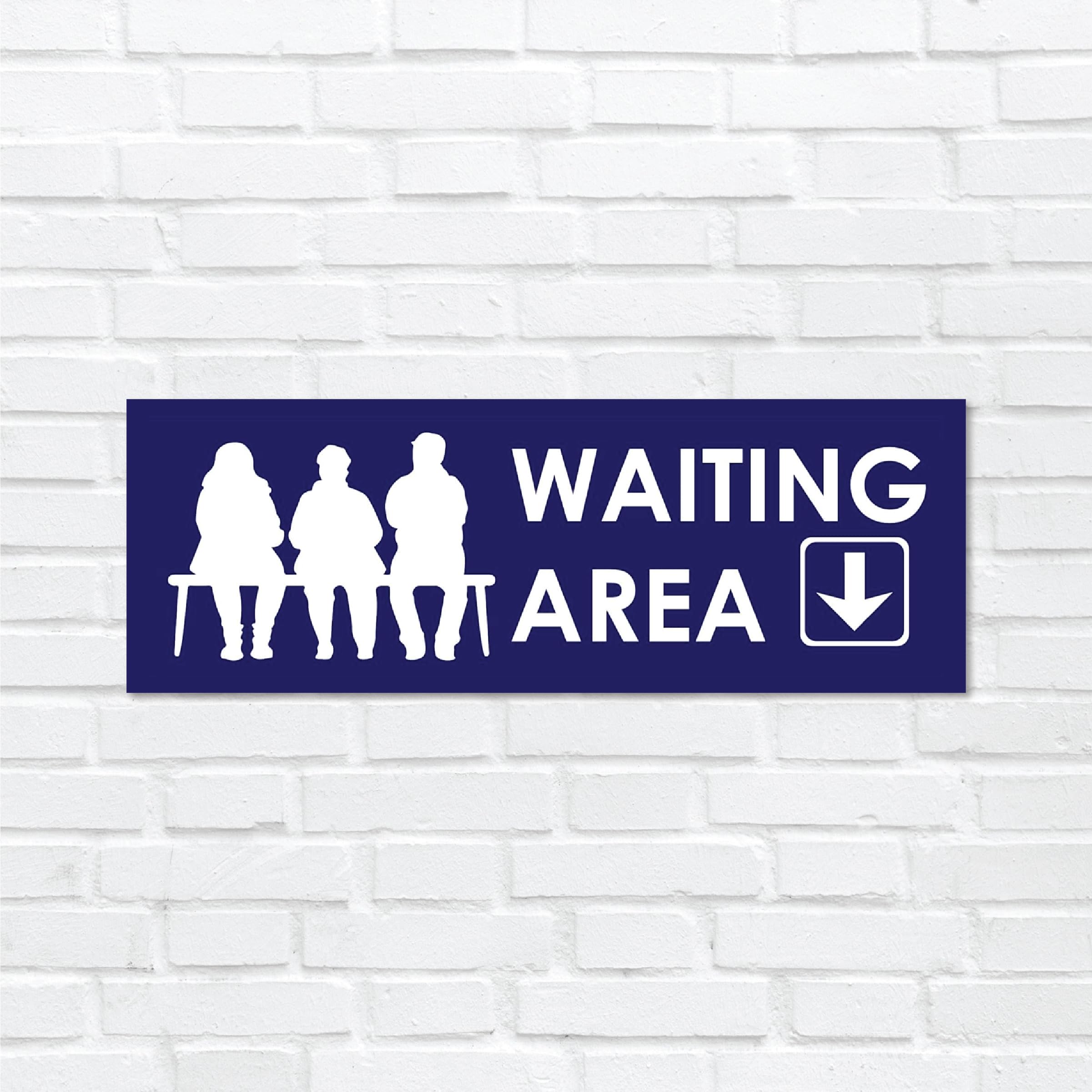 Buy SIGN EVER Waiting Area Sign Boards Office Hospital Bank Clinic ...