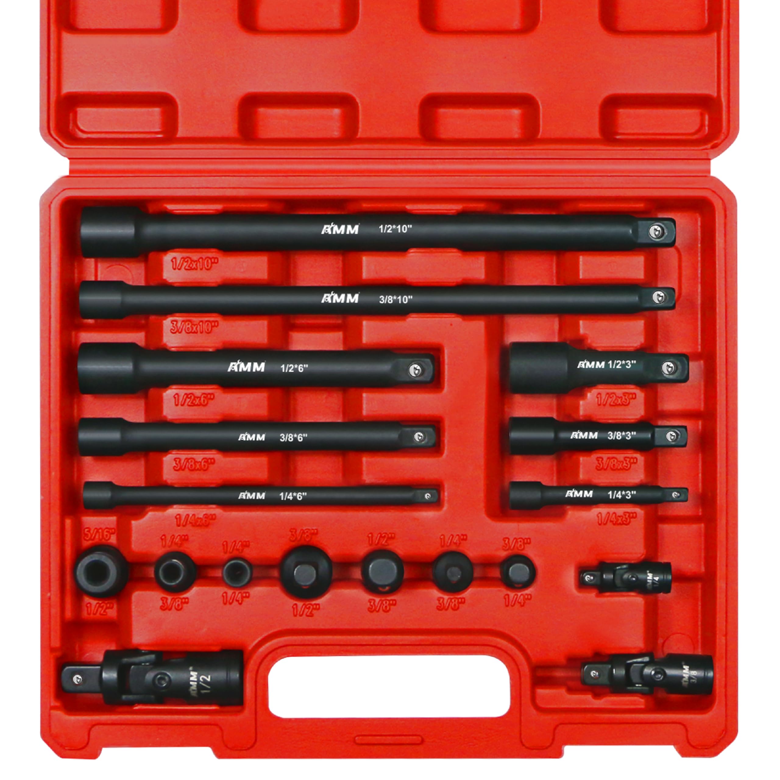 Snapklik.com : AMM Impact Socket Extension Set Tools, 1/4", 3/8", 1/2 ...