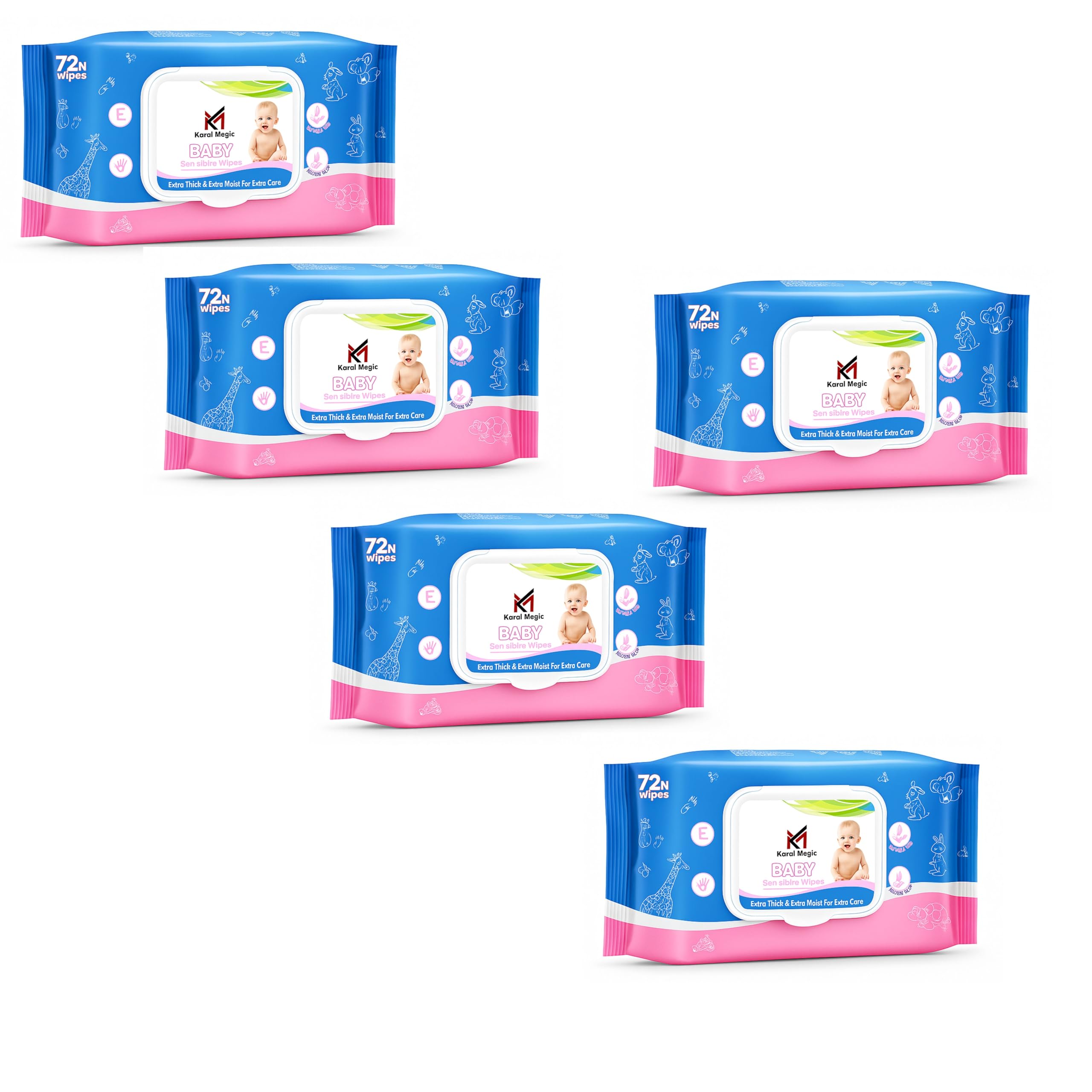 Buy Soft Cleansing Baby Wipes with Lid | 72 Wipes in 1 Pack | Extra ...
