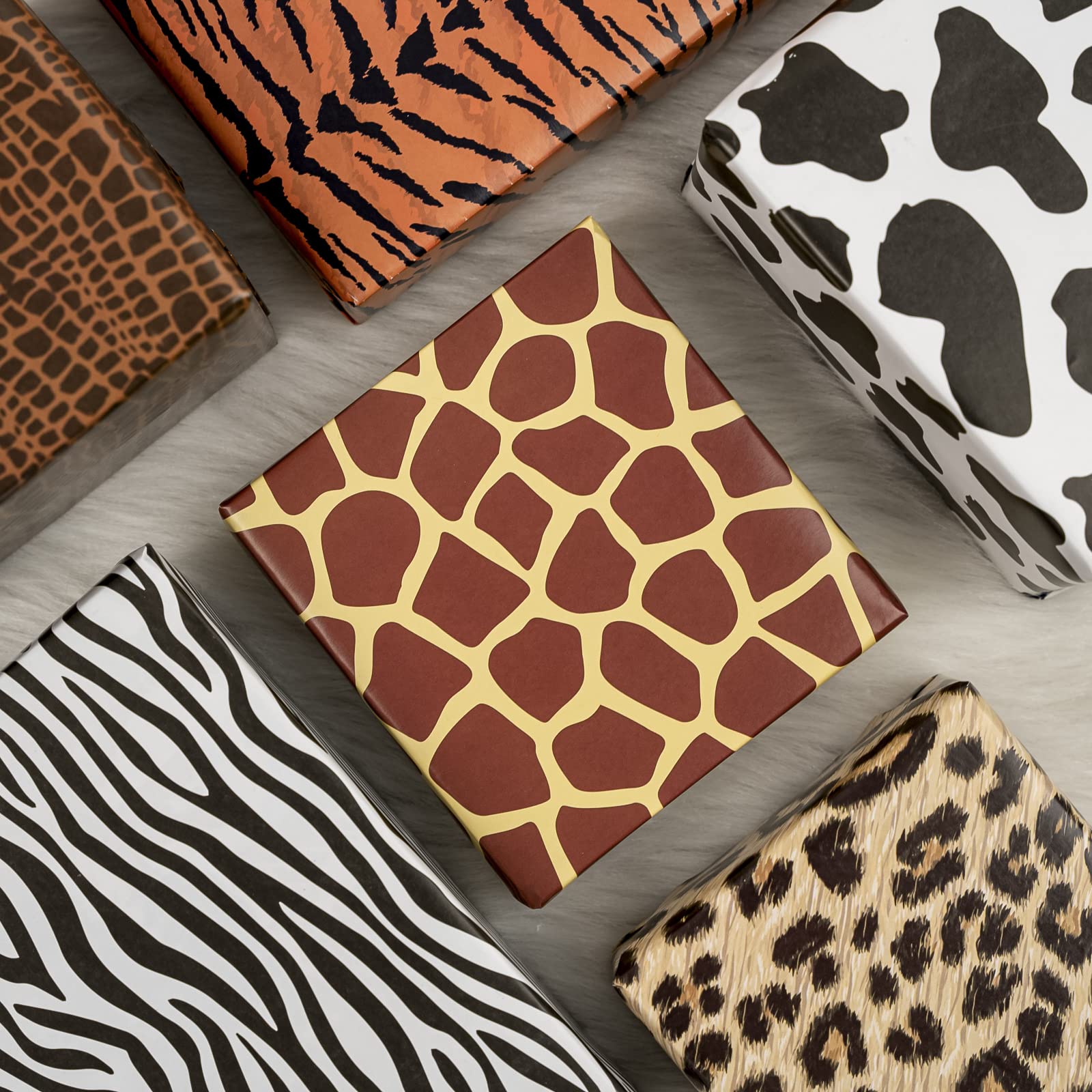 Snapklik.com : LeZakaa Animal Print Wrapping Paper Sheet - Leopard ...