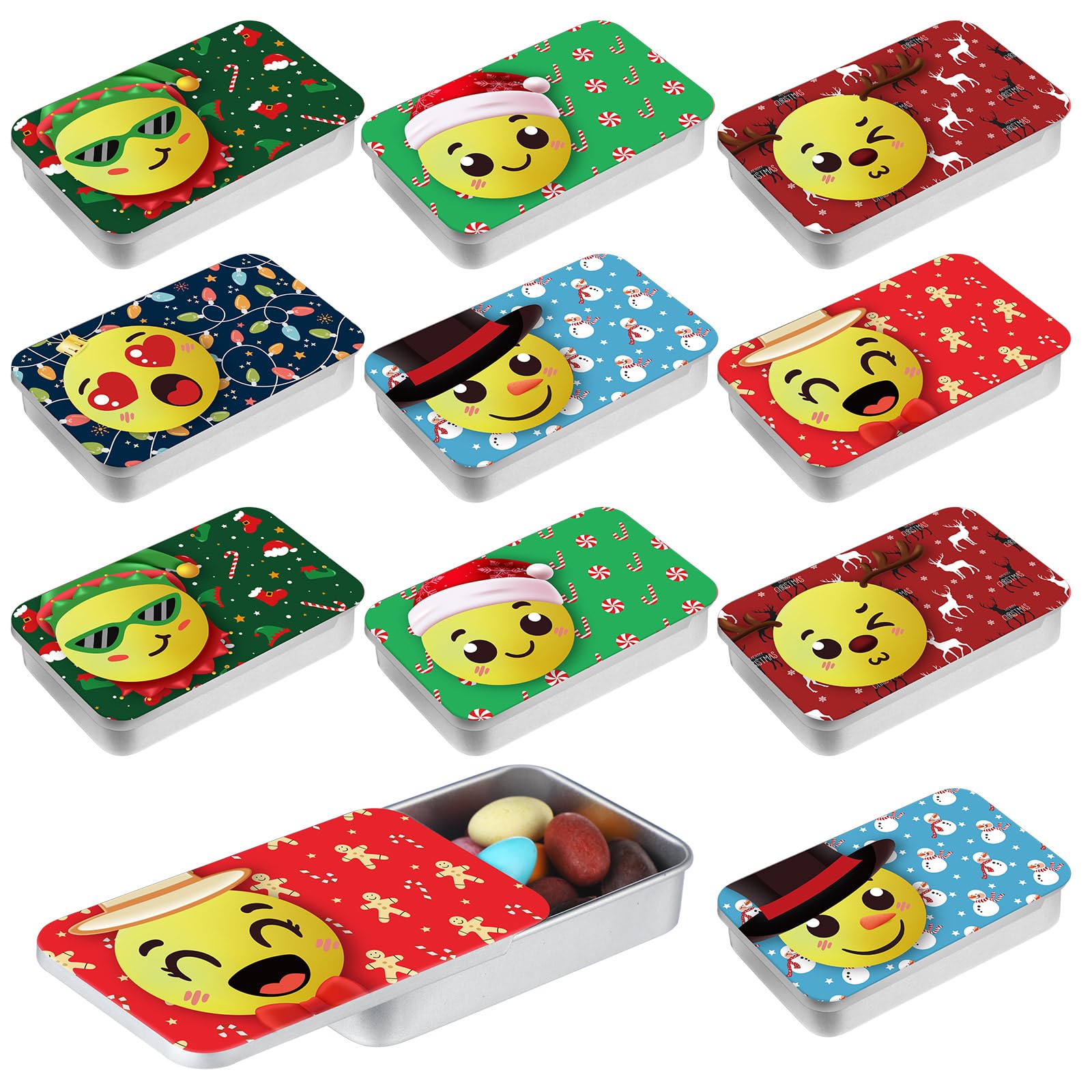 Amazon.com : Tioncy 12 Pcs Novelty Christmas Mint Tins Gift Funny Candy ...