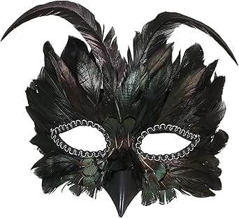 Amazon.com: tmroeet Costume Masks Feather Animal Mask Masquerade Bird ...