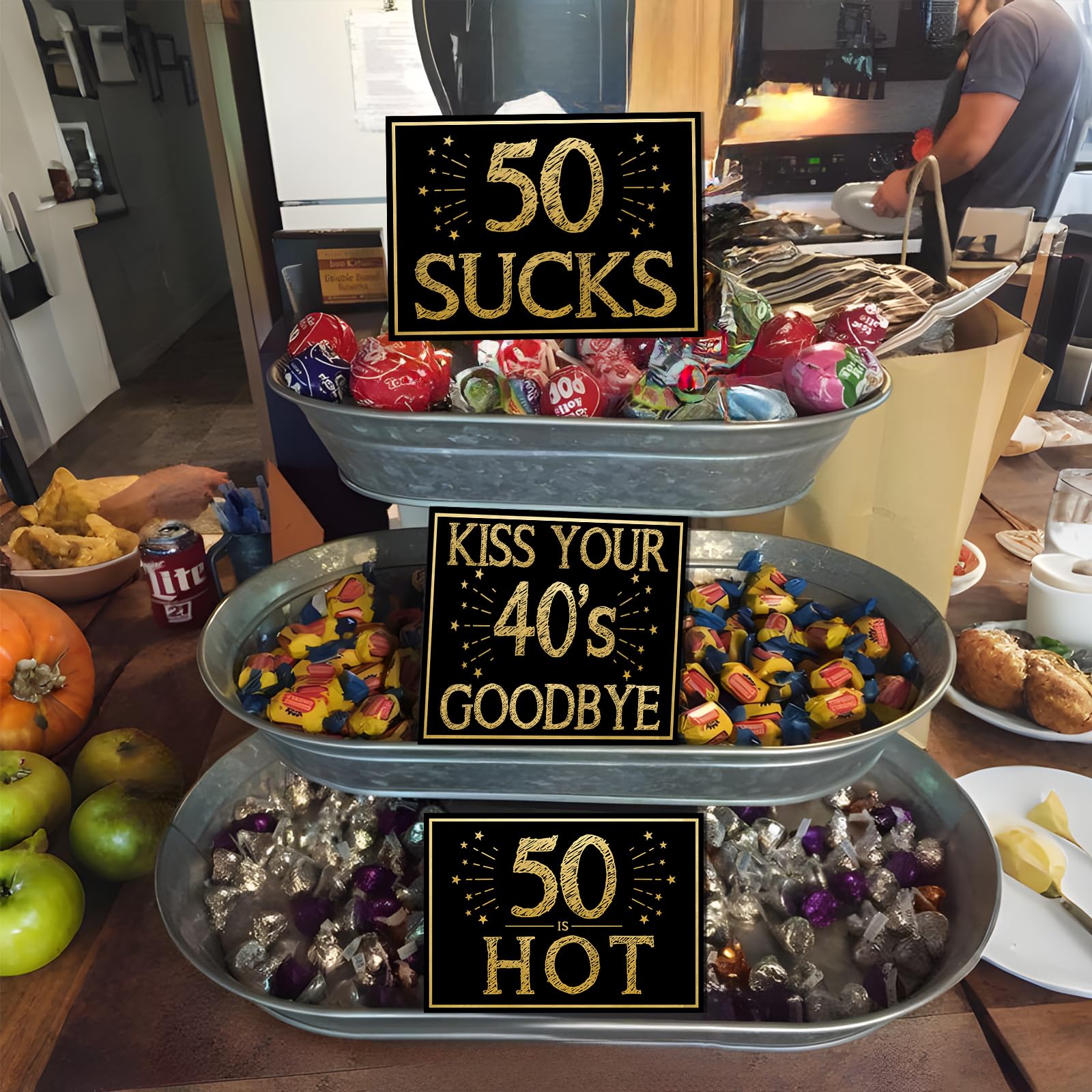 Snapklik.com : 50th Birthday Table Signs For 50th Birthday Decorations ...