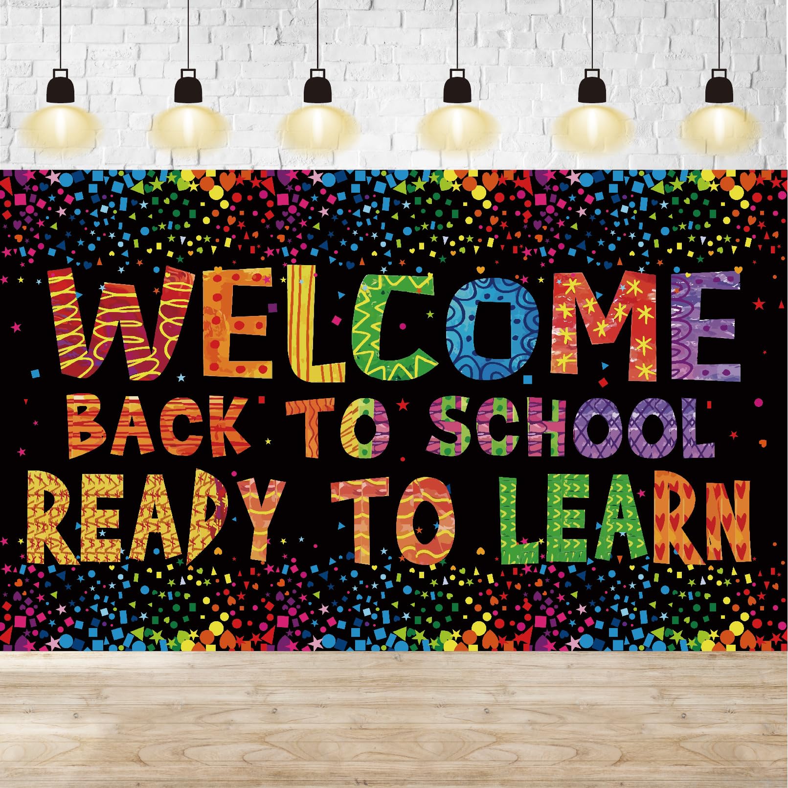 Amazon.com: Back to School Banner Classroom Decorations - Large Black ...