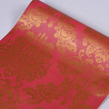 Amazon.com - LovingWay Retro Damask Shelf Liner 17.7x177 Inch Peel ...