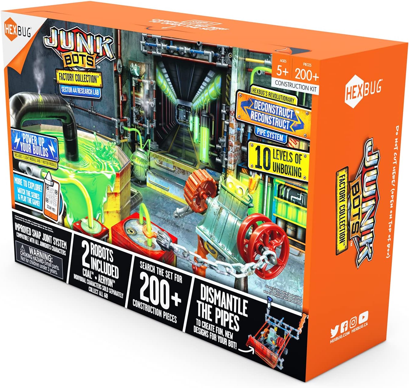 HEXBUG JUNKBOTS Small Factory Habitat Sector 44 Research Lab, Surprise ...