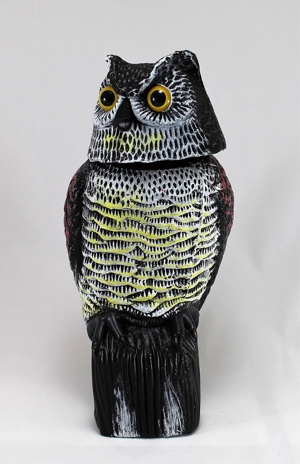 HH Home Hut Large Realistic Owl Decoy With Rotating Head Bird Pigeon ...