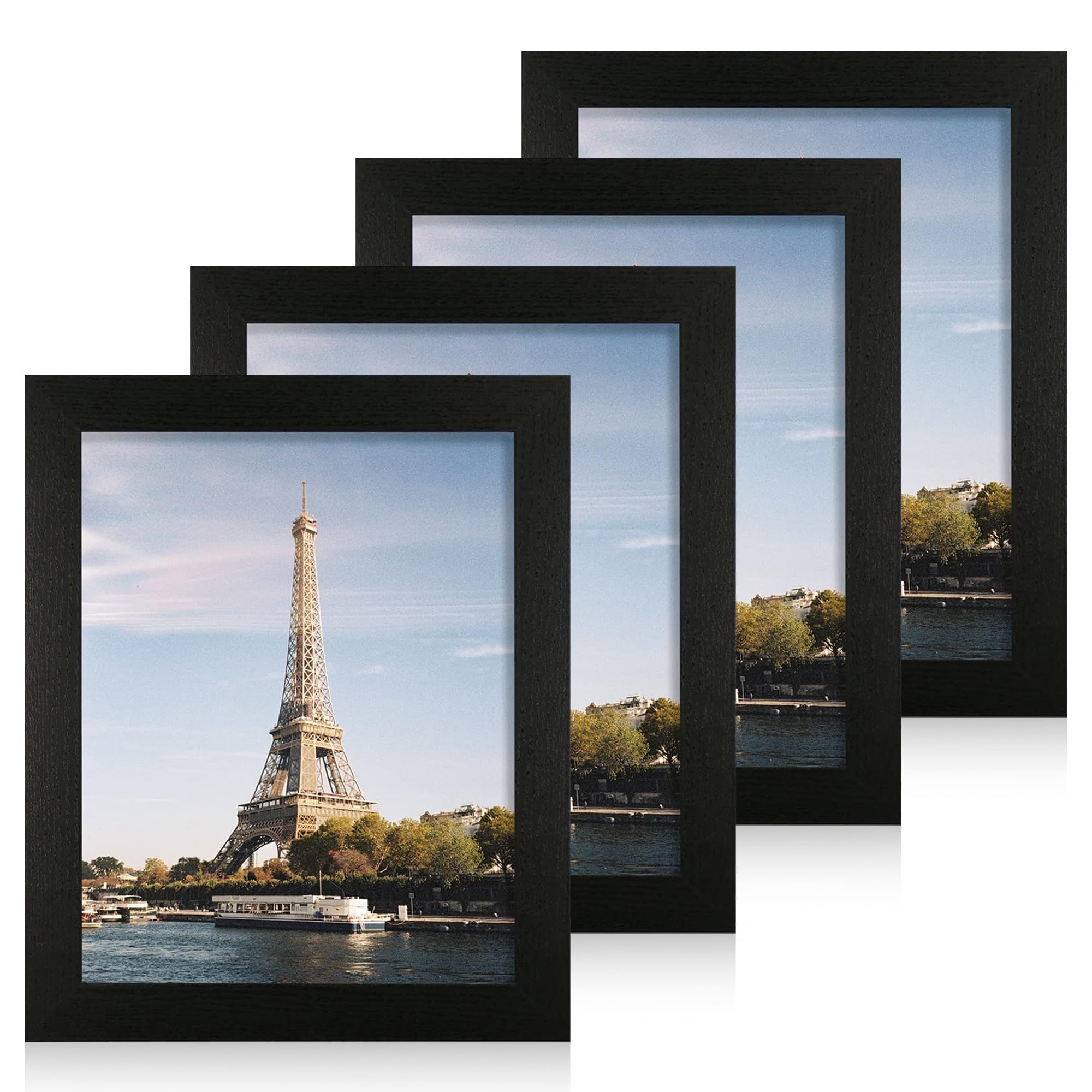 Amazon.com - iRahmen 4 Pack 8x10 Picture Frame Black Set with High ...