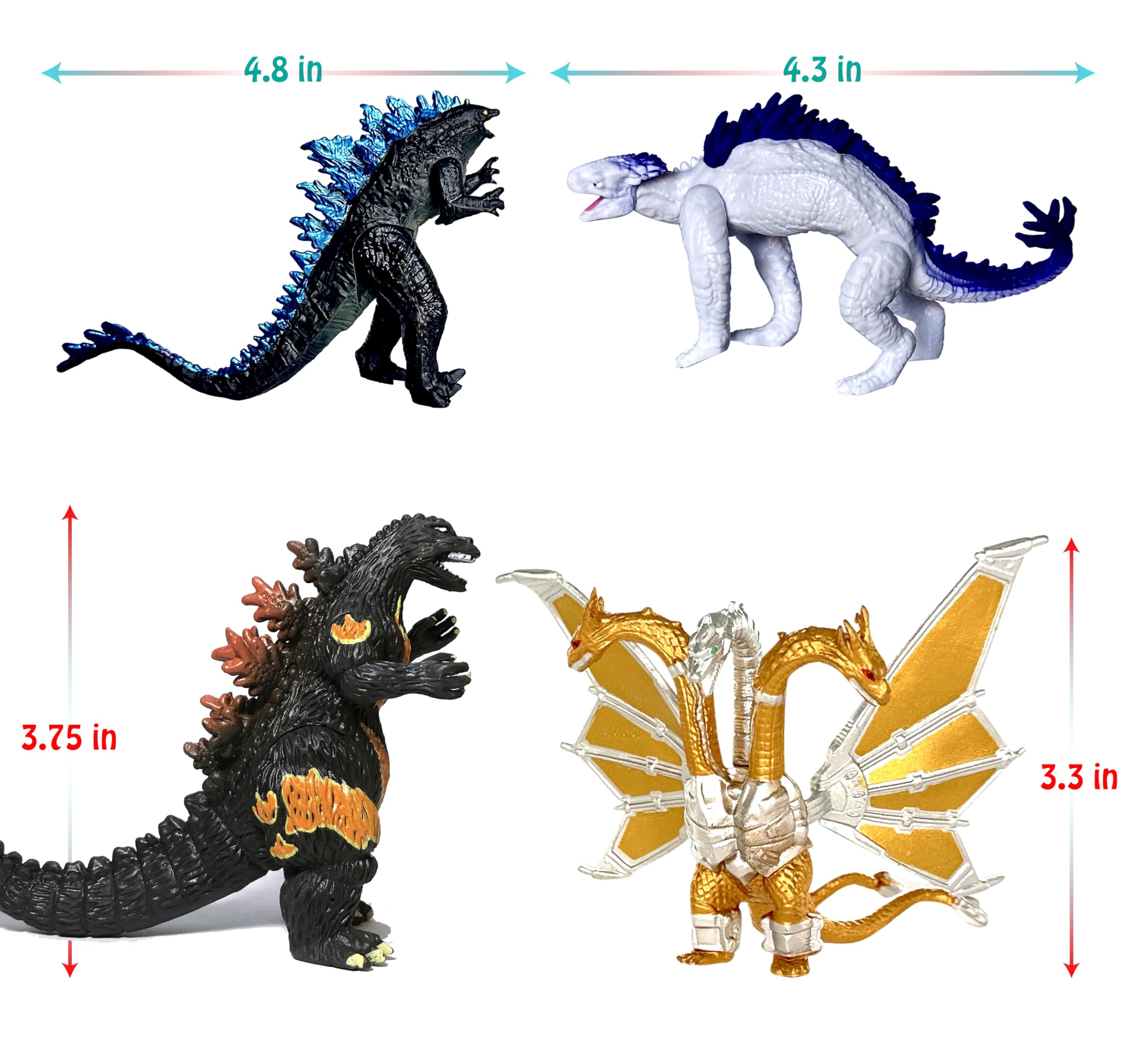 Snapklik.com : Set Of 12 Godzilla X Kong: The New Empire Action Figures ...