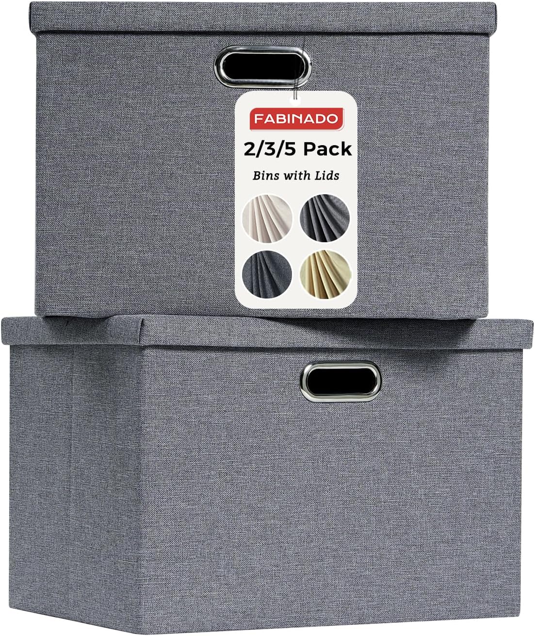 Amazon.com - Square Metal Tin Box Storage Containers with Windowed Lids ...