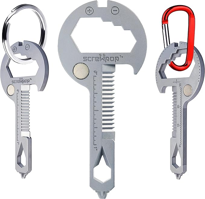 Amazon.com: Screwpop Toolkey 15-in-1 Multi-Tool Ultra Thin Lightweight ...