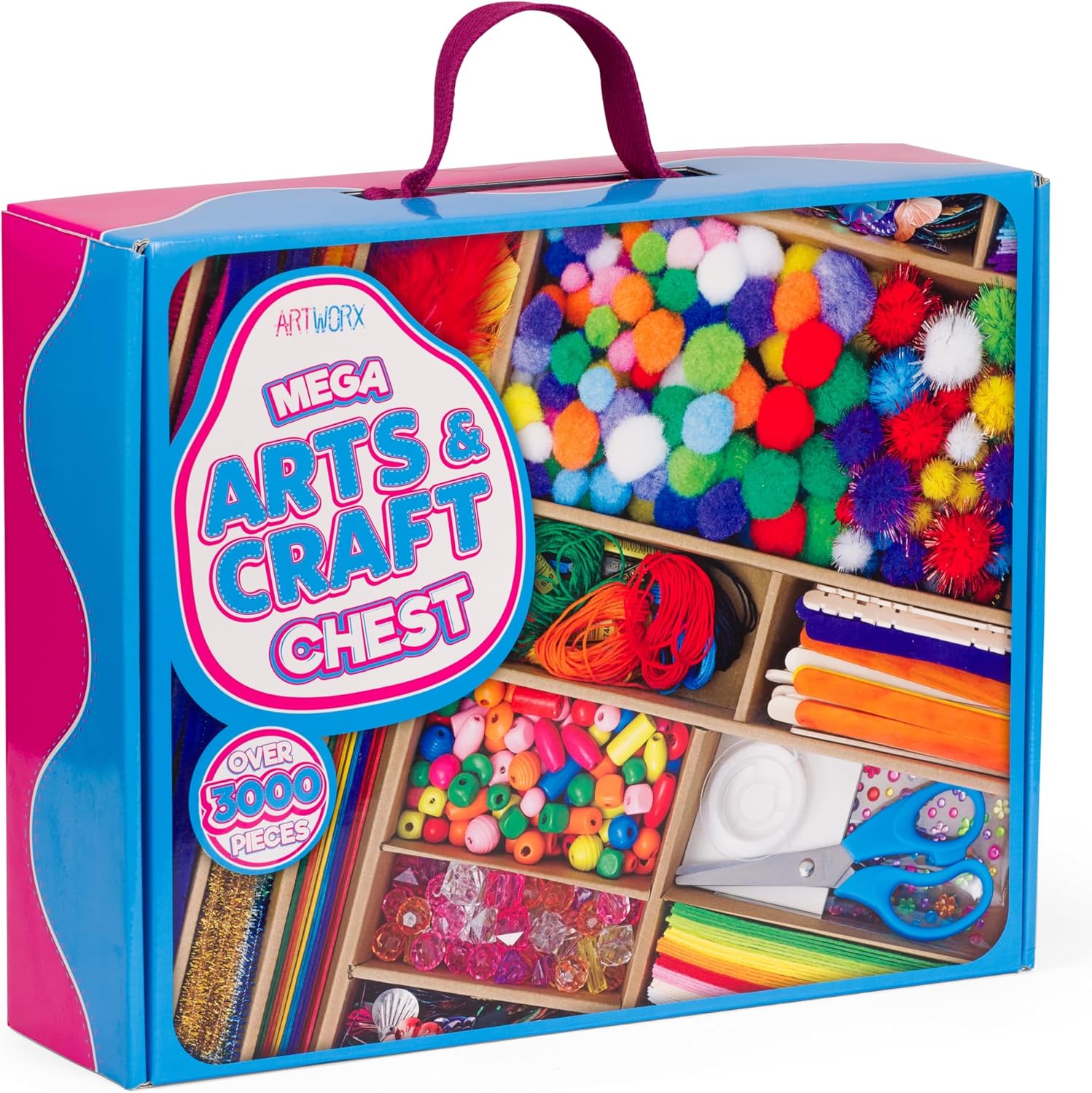 Artworx Kids Craft Set - Giant Craft Kit with 3000+ Pieces for Kids Age ...