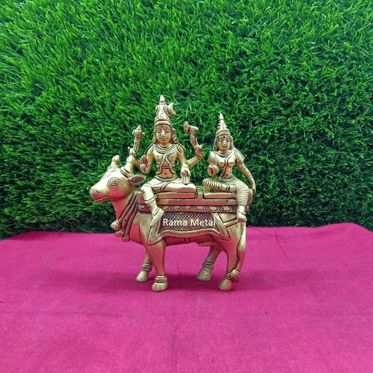 Buy RAMA METAL Shiv PARVATHI Brass Statue… Online at Low Prices in ...