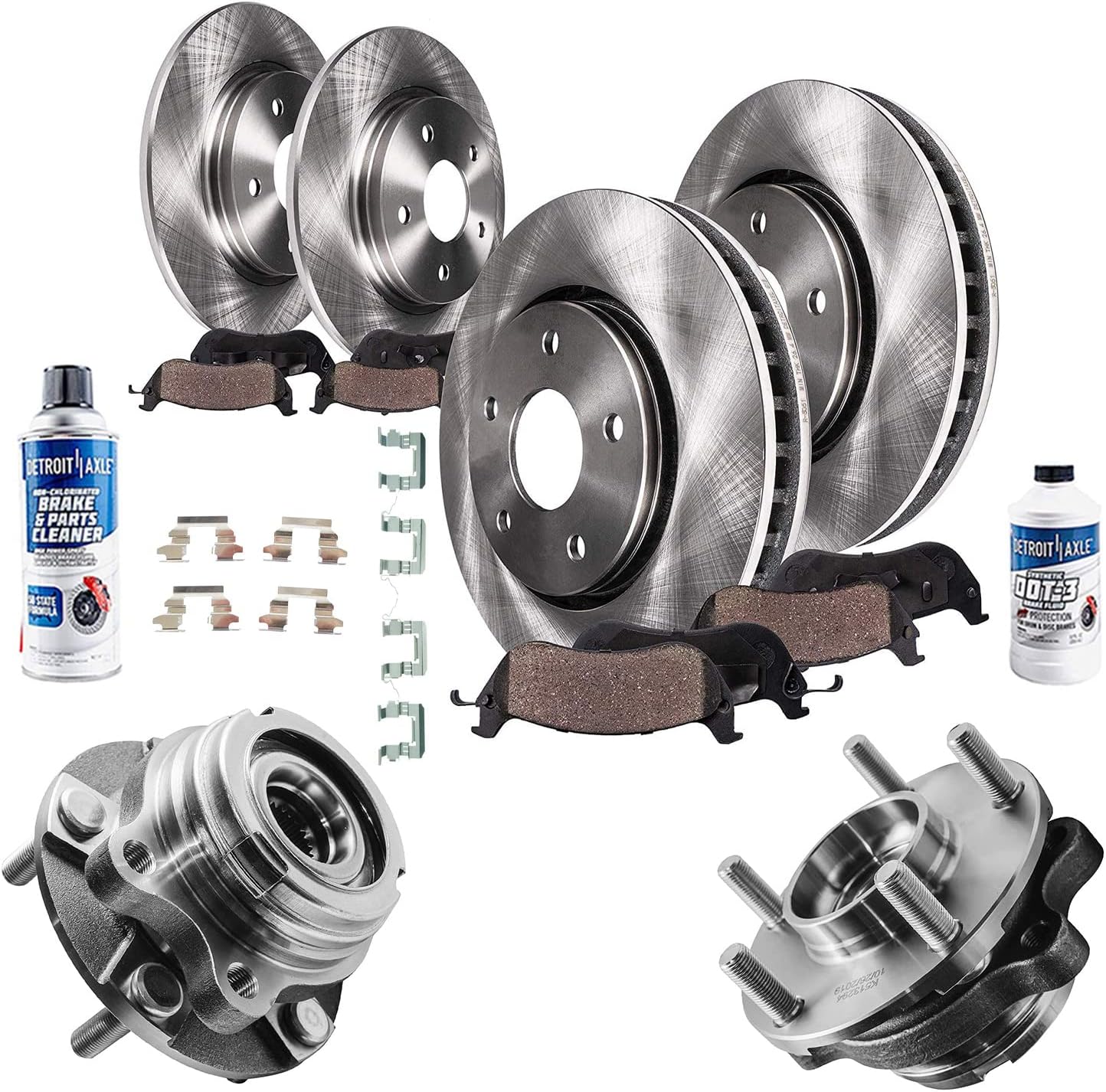 Amazon.com: Detroit Axle - Wheel Bearing Hubs Brake Kit for 2007-2013 Nissan Altima, Front Wheel ...