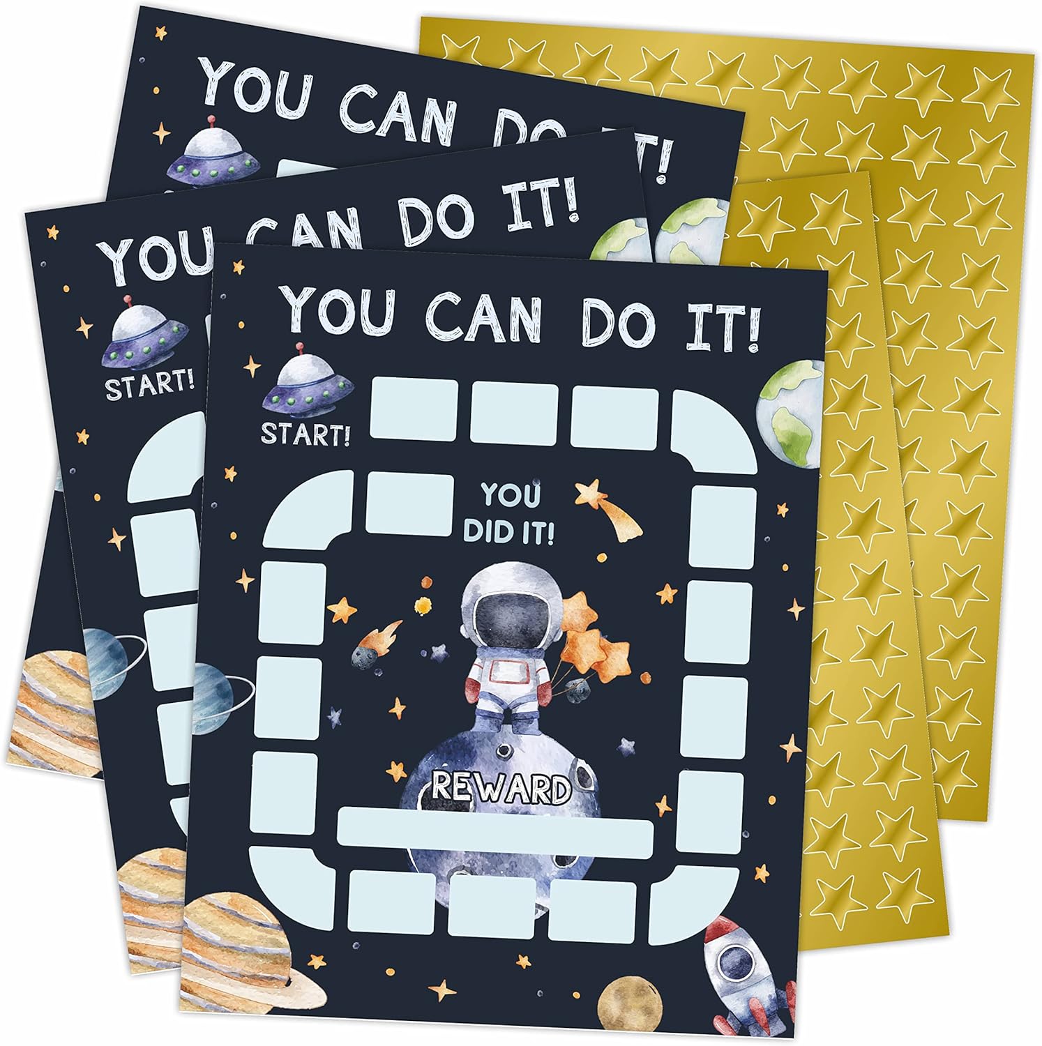 Amazon.com : Outer Space Reward Chart Set - Astronaut Theme - 10 Charts ...