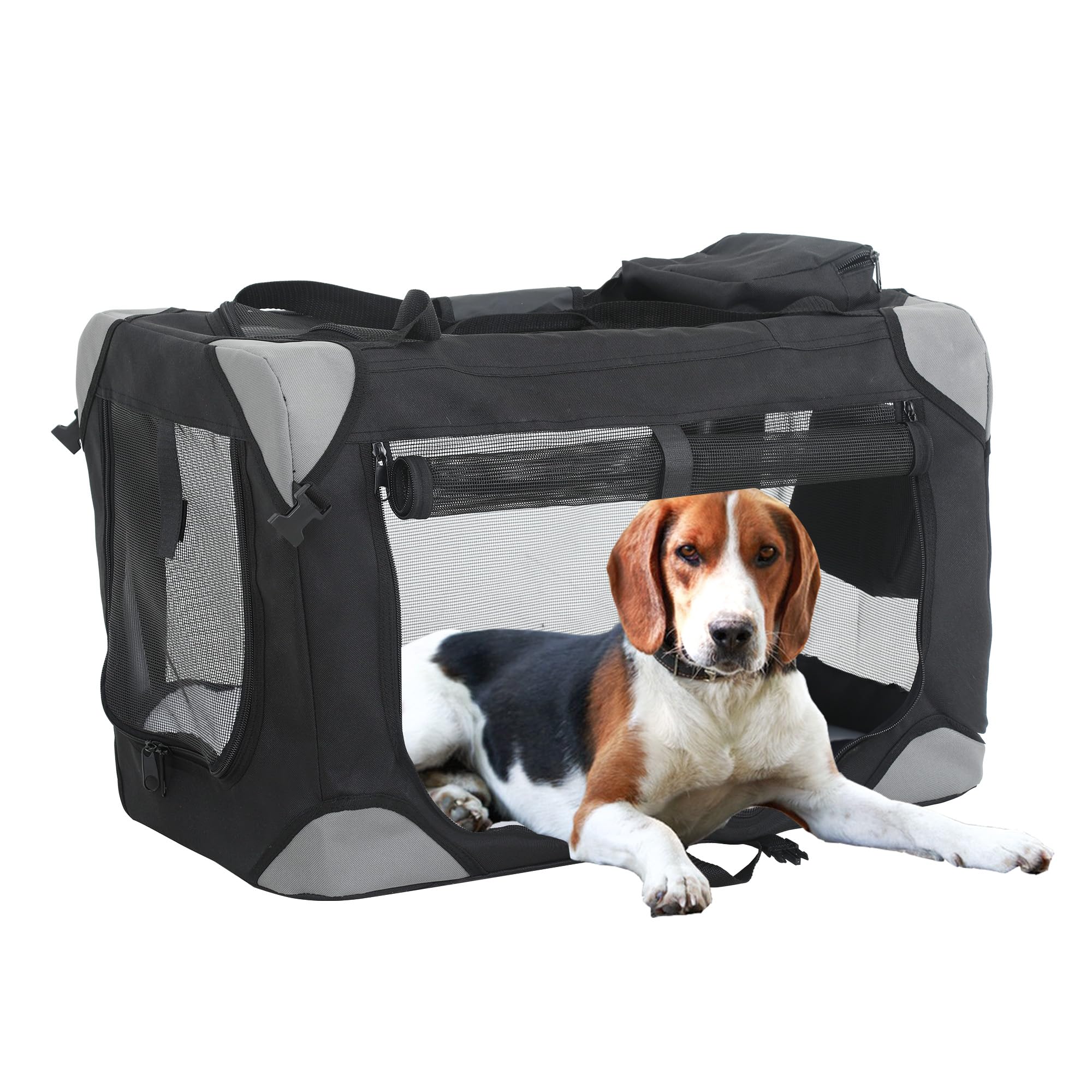 Snapklik.com : BestPet 36 Inch Collapsible Dog Crate For Medium Dogs, 3 ...