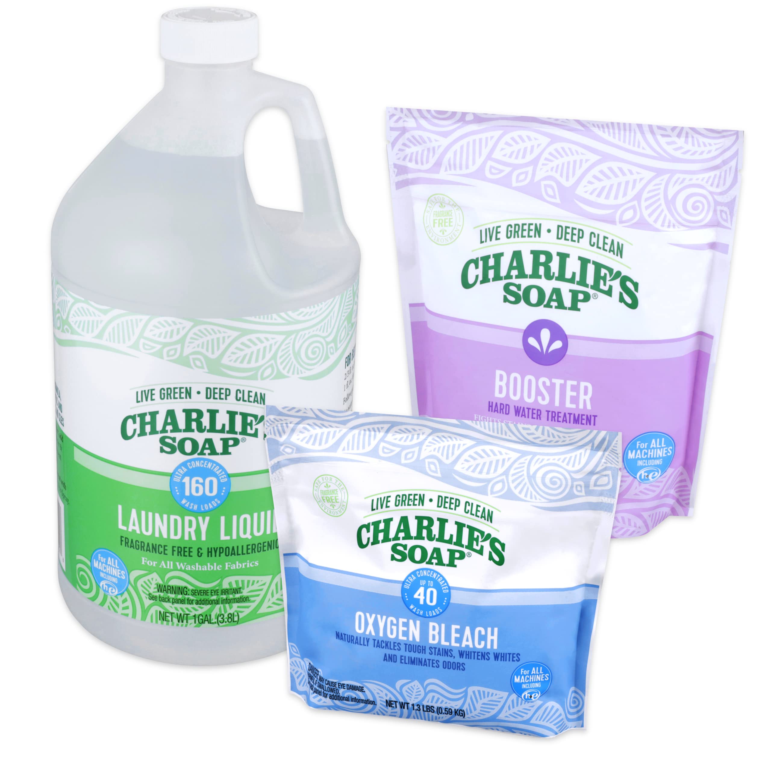 Amazon.com: Charlie's Soap Ultimate Wash Bundle - 160 Load Laundry ...