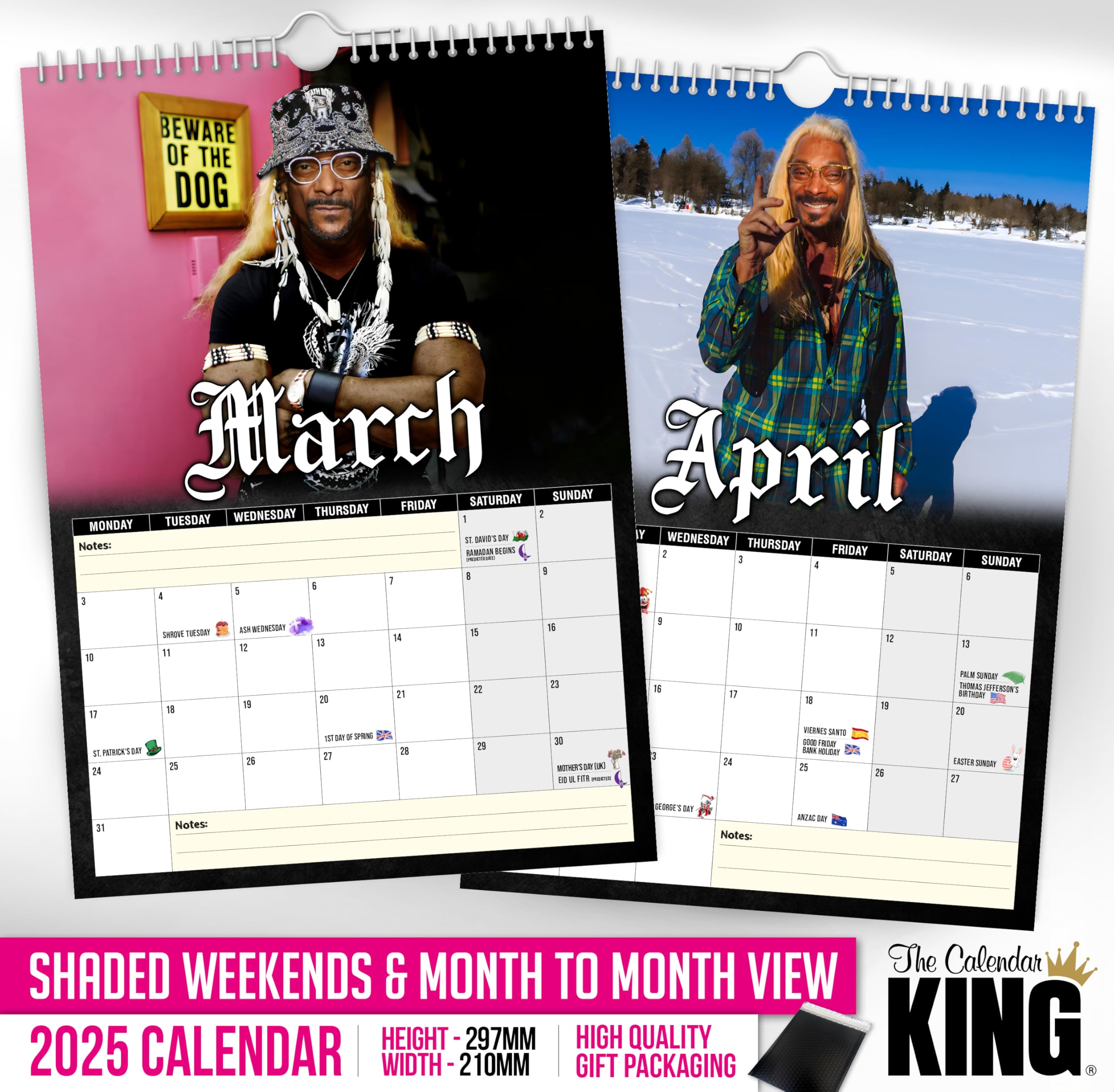 The Calendar King // Snoop Dog The Bounty Hunter – 2025 Wall Calendar ...