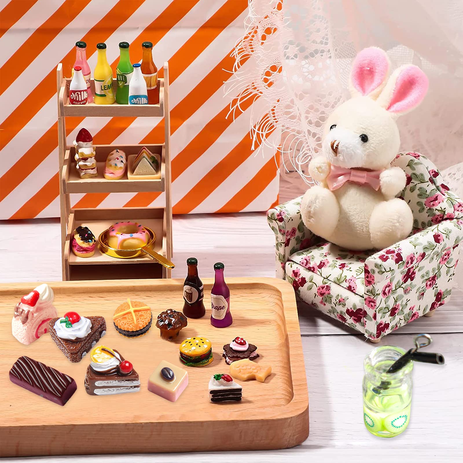 Miniature Food 1 12 Scale 50 PCS Pretend Food, Miniature Food Drink