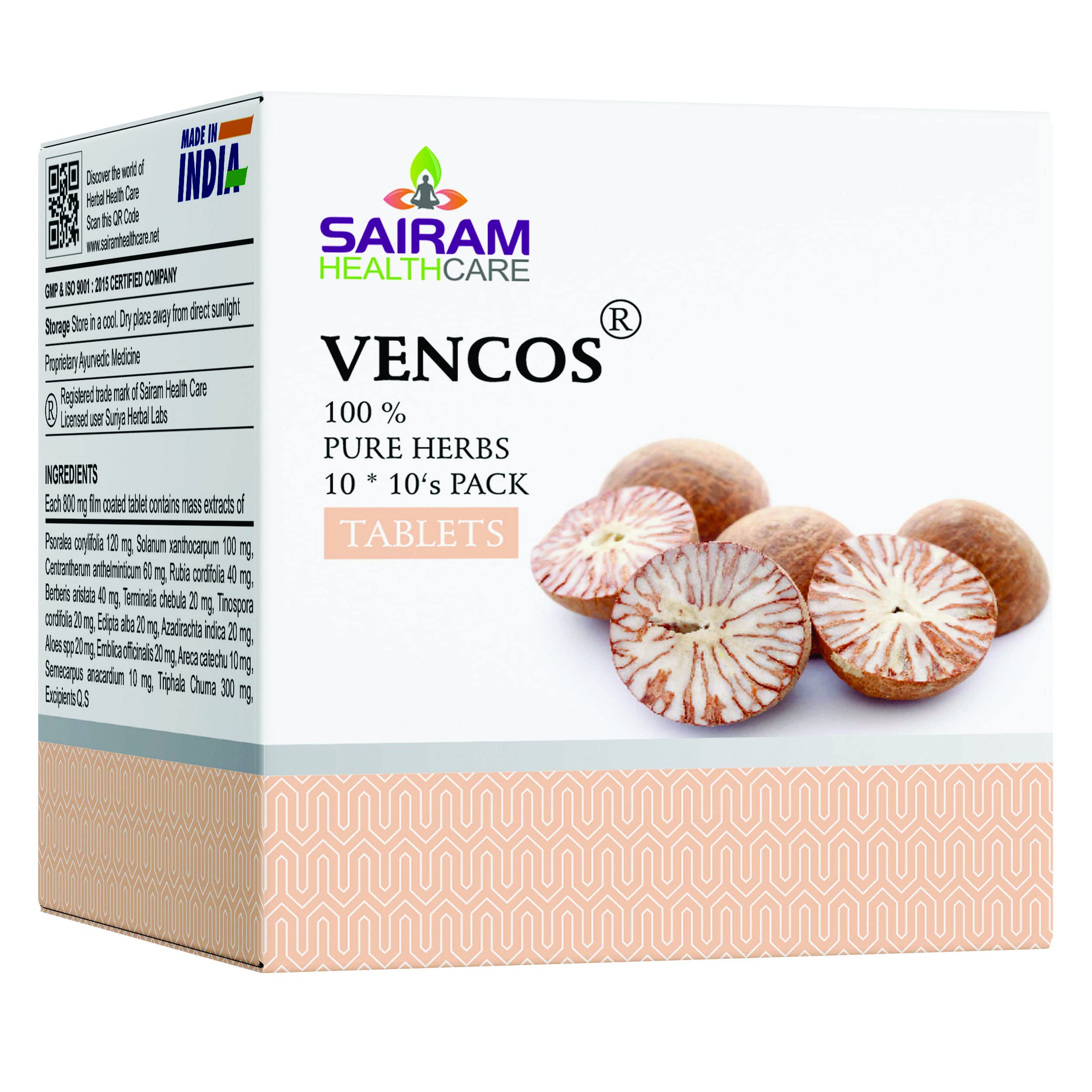 Buy VENCOS Tablets (100 counts) for Vitiligo - Ayurvedic Medicine for ...
