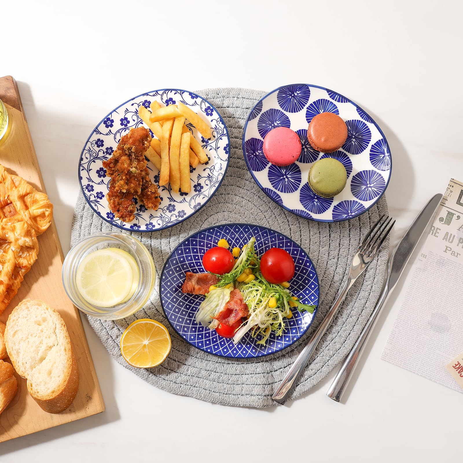 Snapklik.com : Small Dinner Plates, Oval Dessert Plates Ceramic, 6 Inch ...