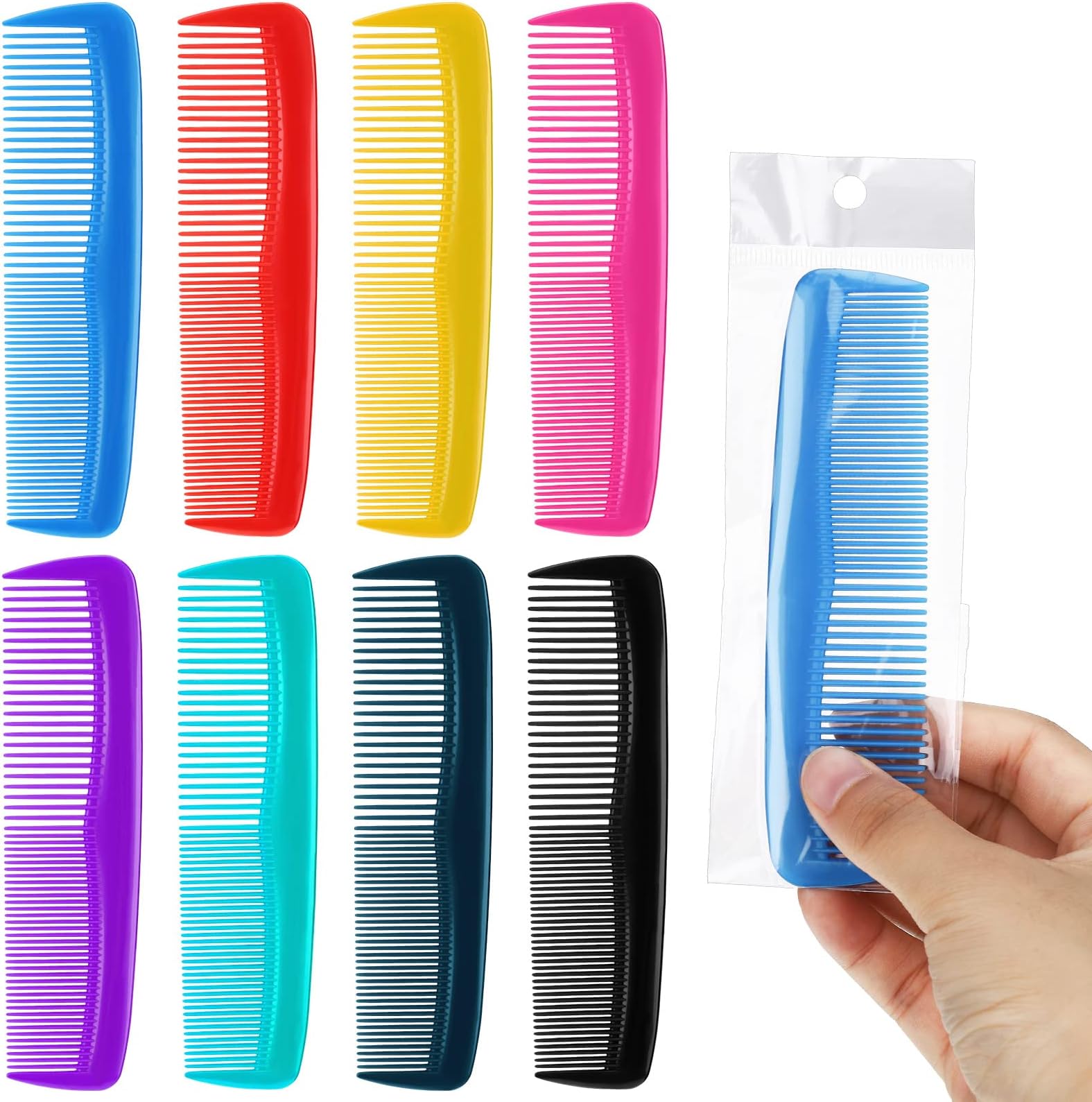 Amazon.com : Nuogo 100 Pcs Individually Wrapped Hair Combs Disposable ...