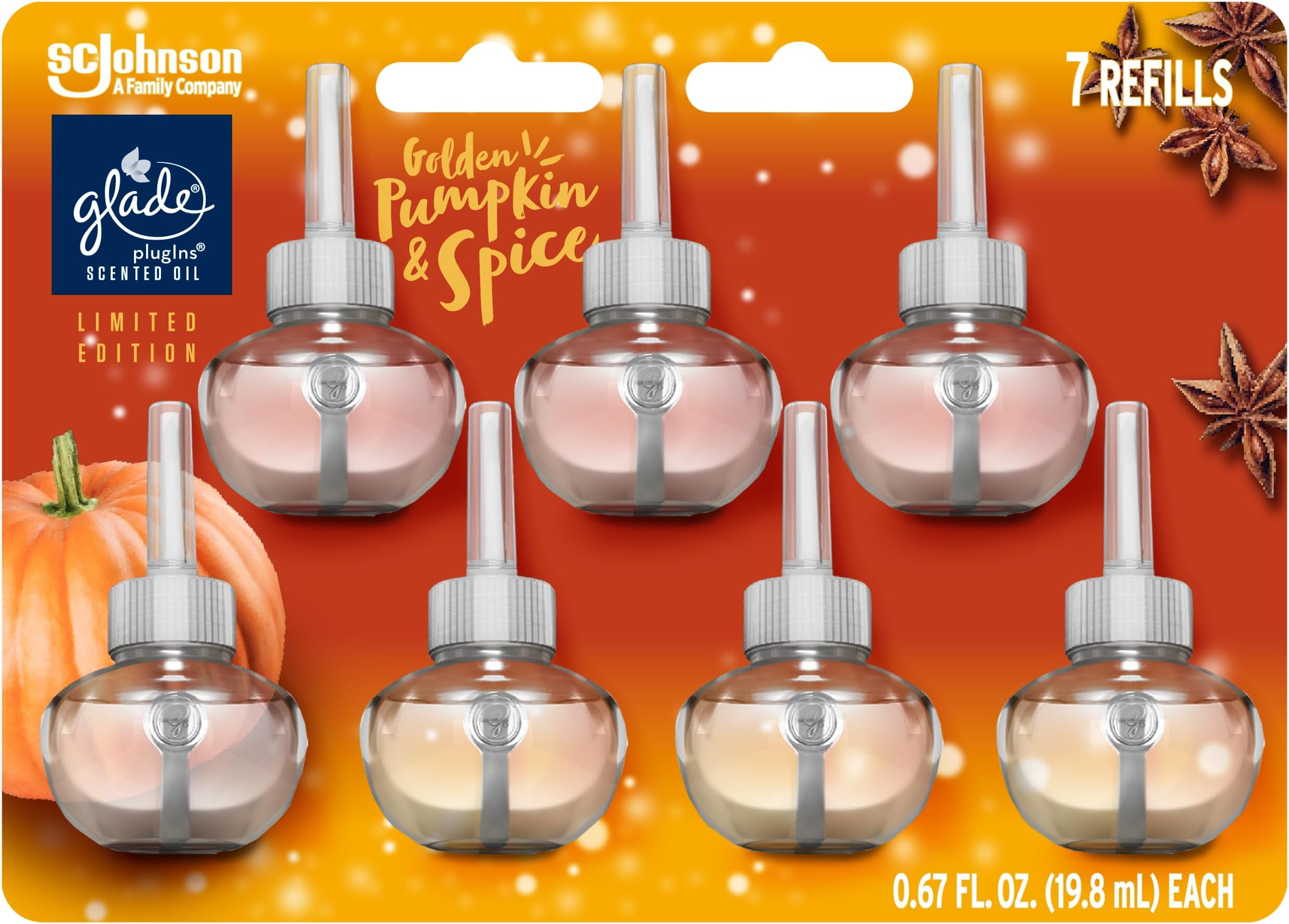 Amazon.com: Glade Pumpkin Pit Stop PlugIns Scented Oil Starter Kit - 2 ...