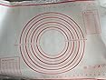 Silicone Pastry Mat with Measurements, The Gift is 1 Piece Dough Cutter ...