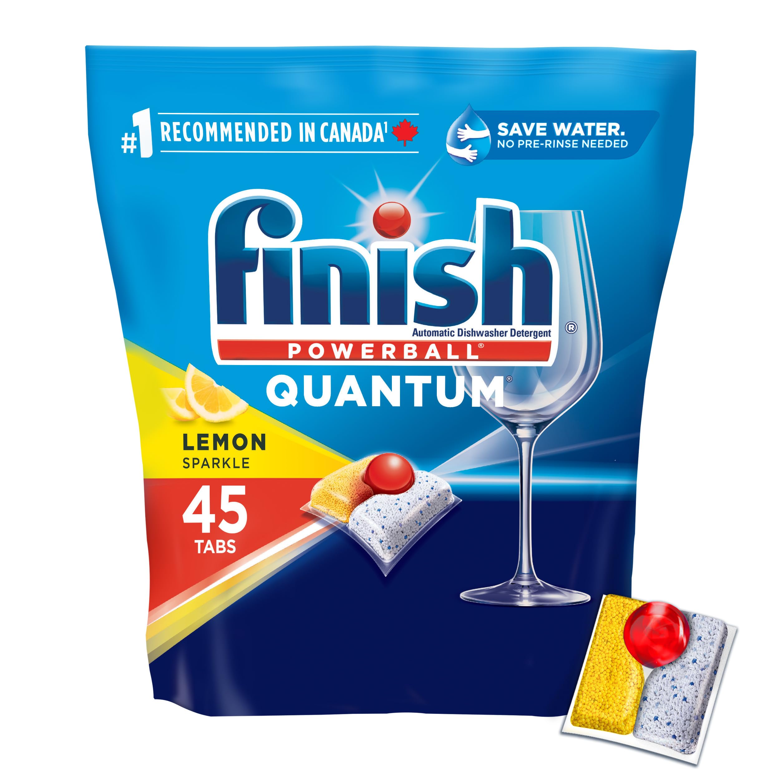 Finish Power Ball Quantum Dishwasher Detergent Pods, No pre sinse ...