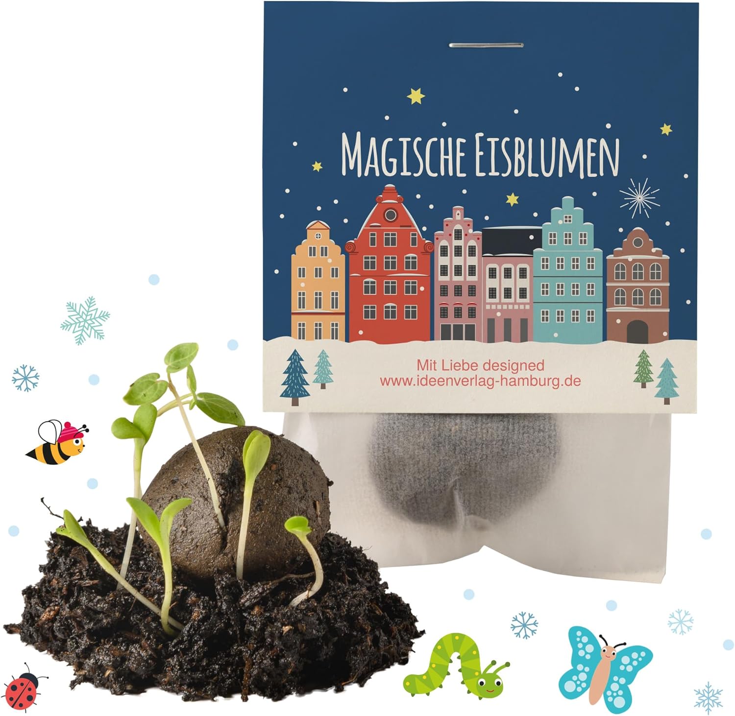 Ideenverlag HAMBURG 10x Winterlandschaft Winter Samenbomben/Treiben aus bei Kälte/kleine ...