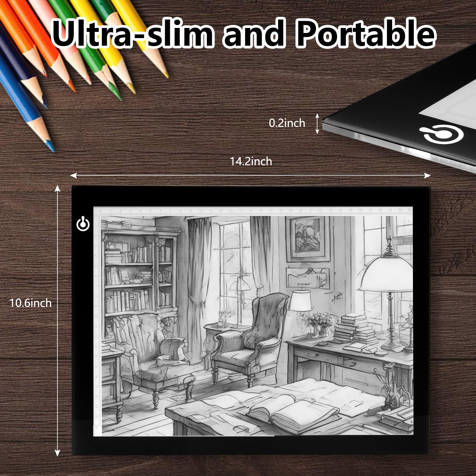 Snapklik.com : A4 Tracing Light Pad, Ultra-Thin Tracing Light Box USB ...