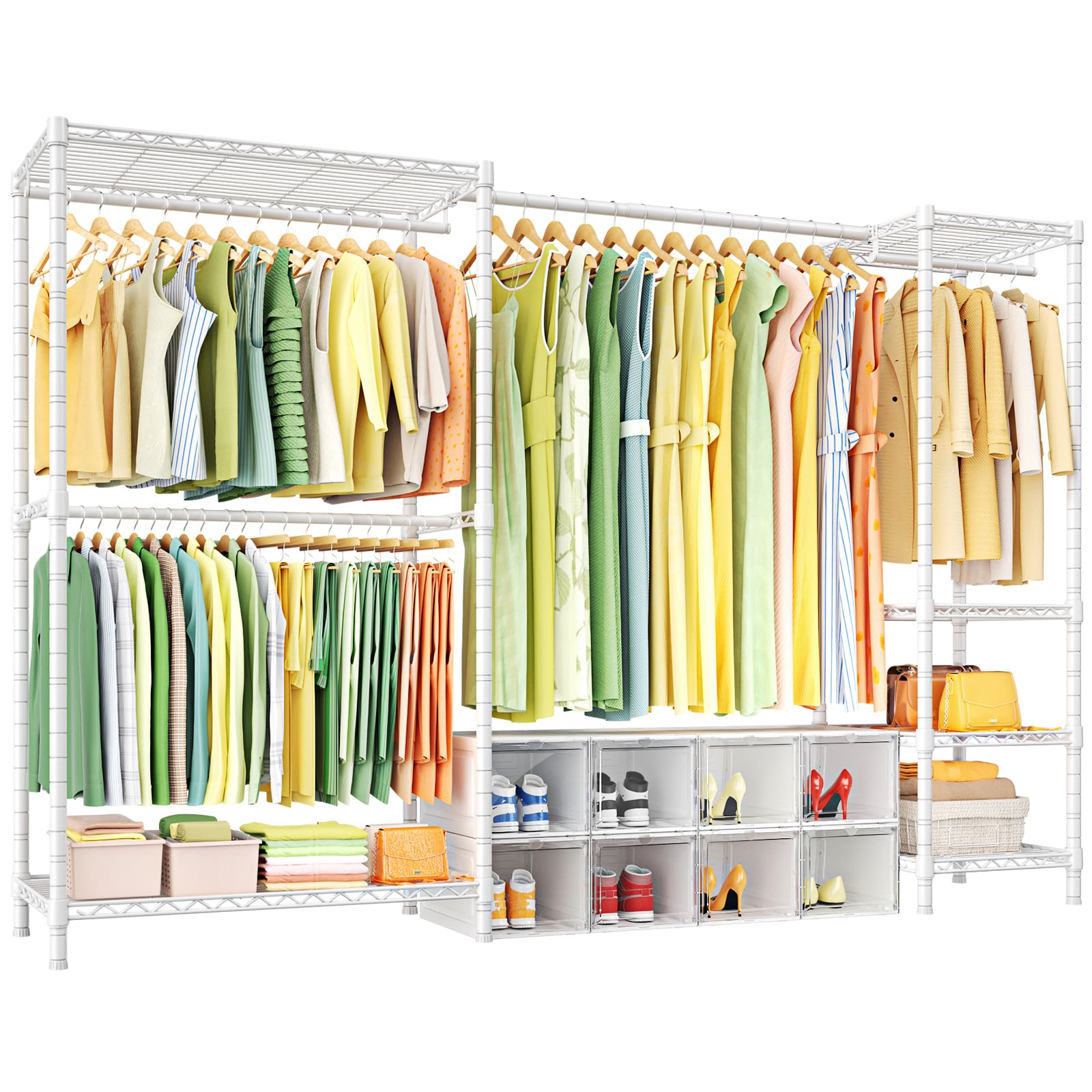 Amazon.com: Ulif E10 Clothes Rack（With Stretchable Hanger Rod ...