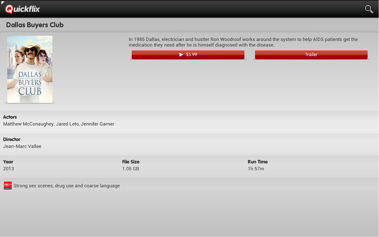 Quickflix - App on Amazon Appstore
