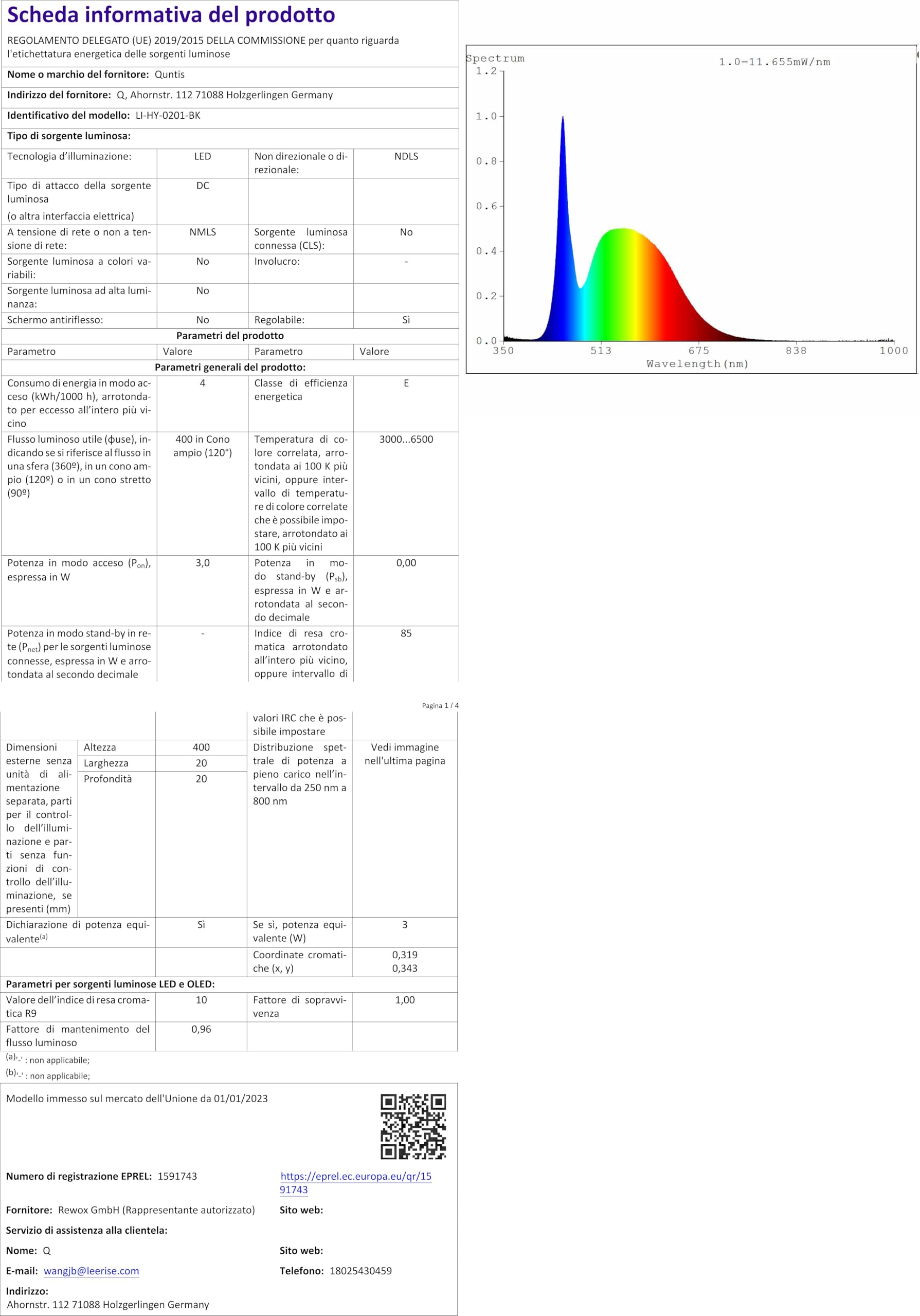 Quntis 40cm Lampada Computer RGB, Light Bar Con Doppia Modalità ...