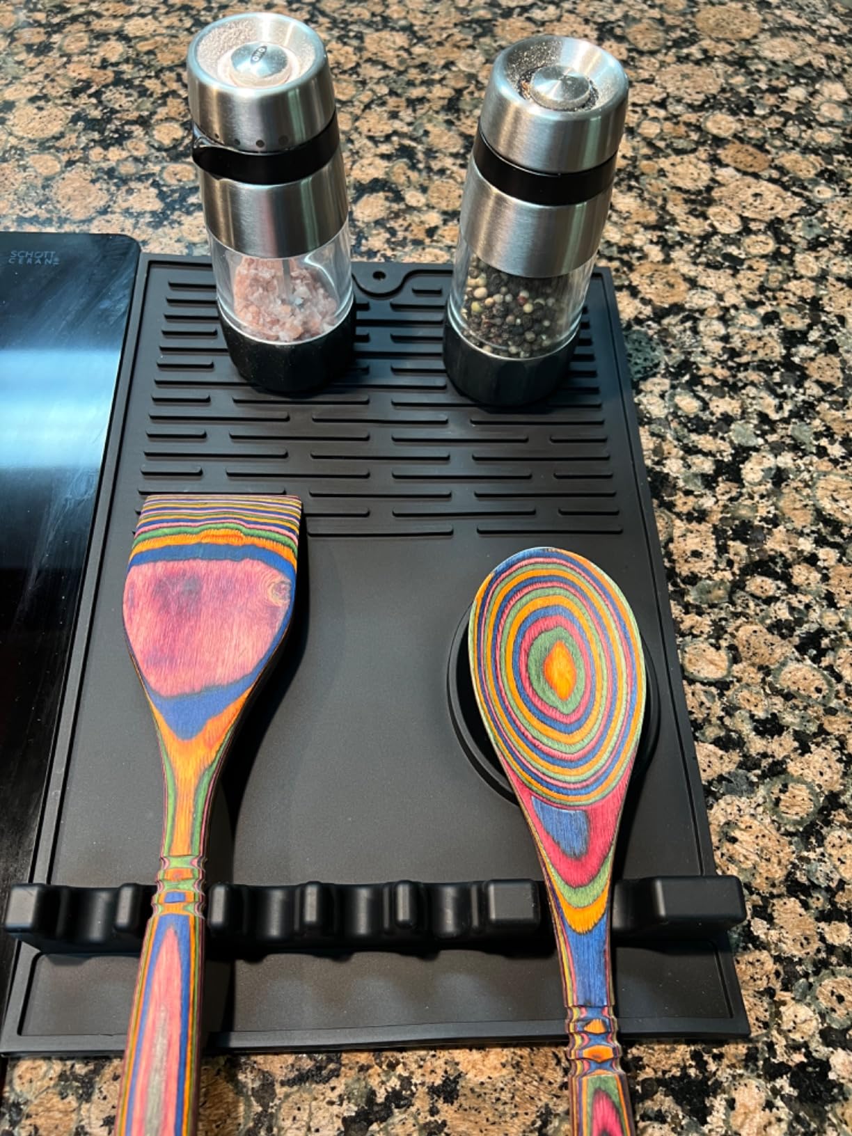 Amazon.com: Golener Kitchen Silicone Utensil Rest - Spoon Rest with ...