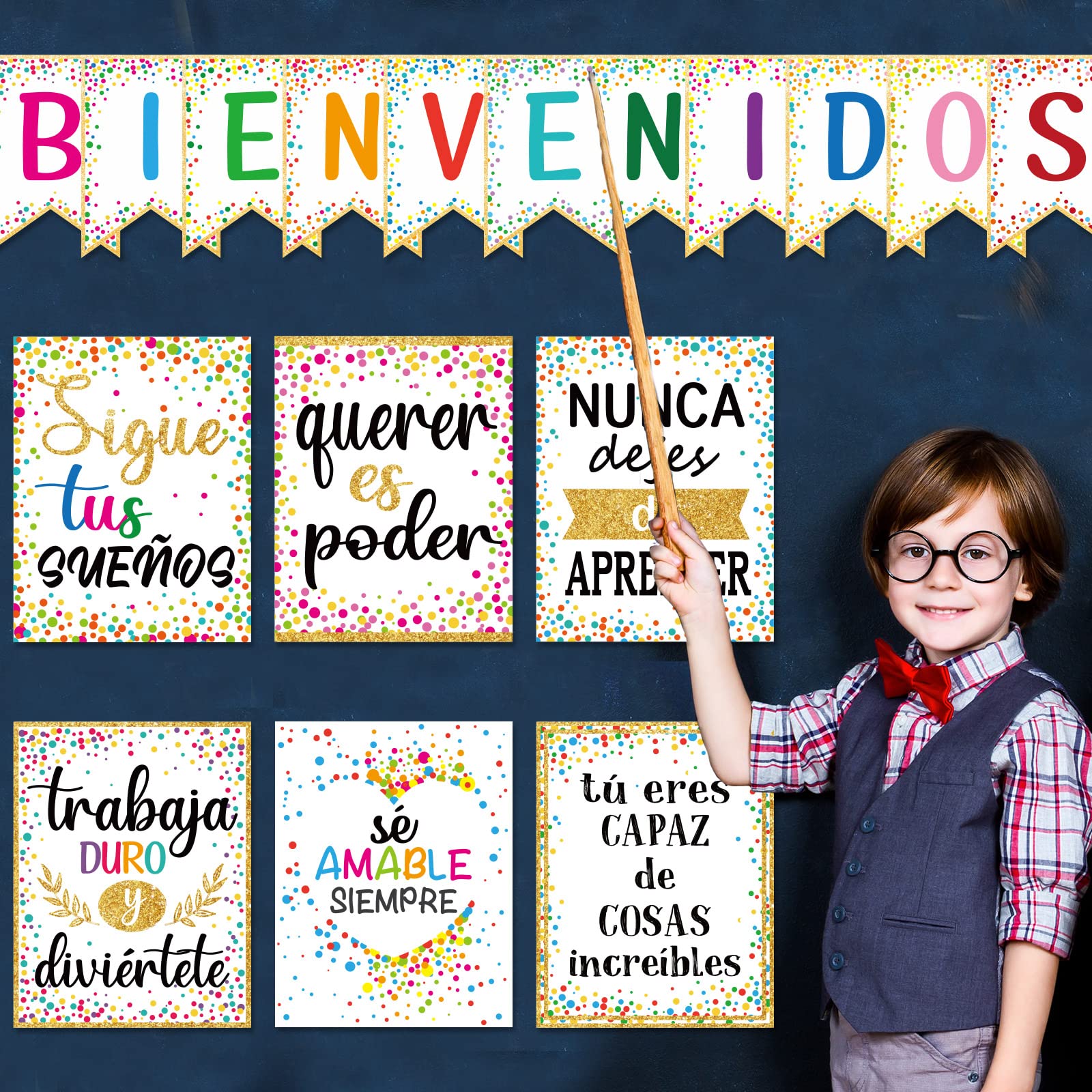 Snapklik.com : 21 Pieces Bienvenidos Inspirational Spanish Posters ...