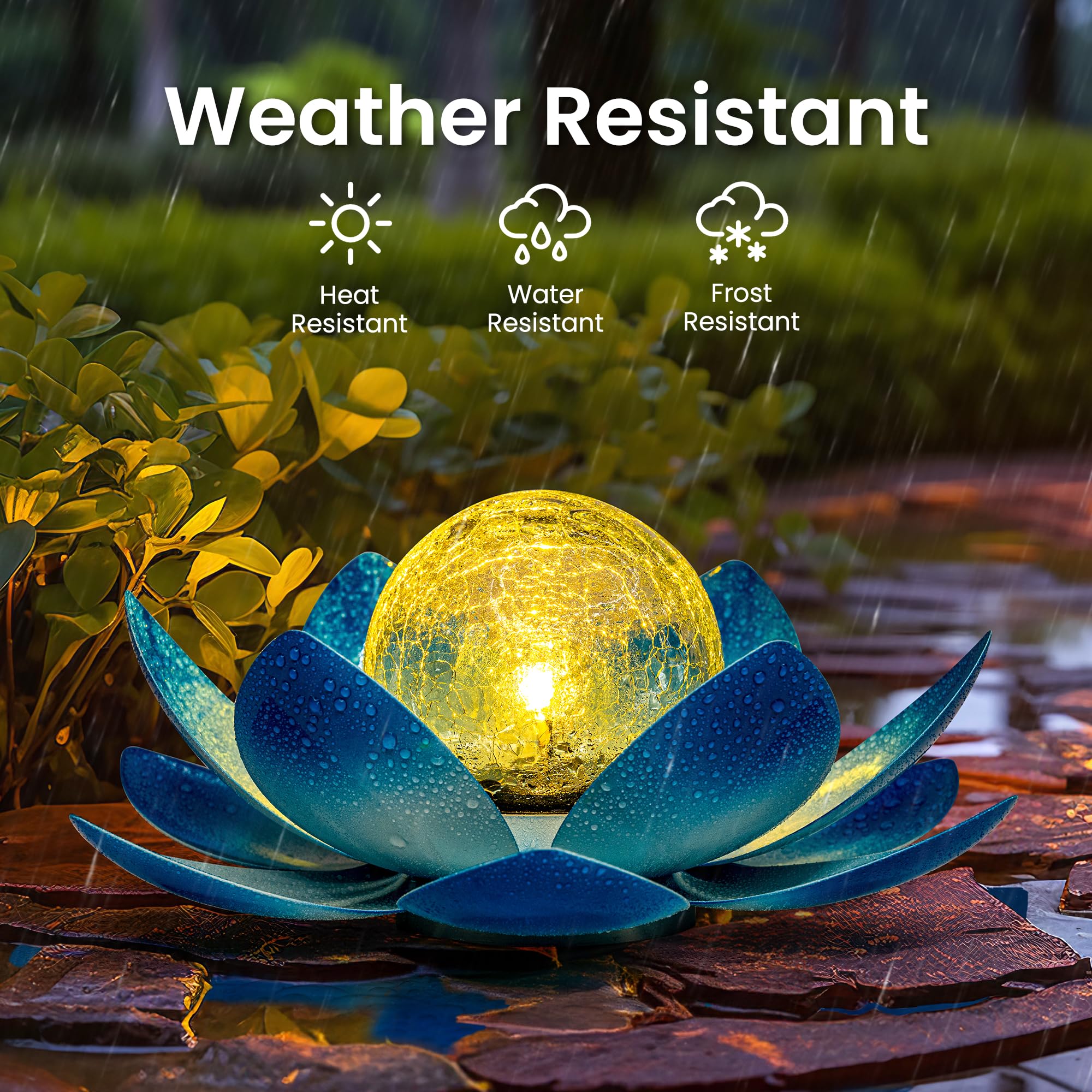 Snapklik.com : GIGALUMI Solar Light Outdoor Garden Decor, Lotus Flower ...