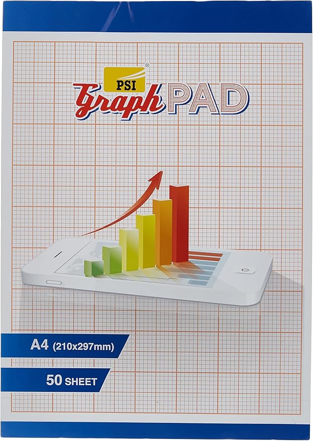 MARKQ Graph Paper Pad, A4, Squared Grid Paper book for Mathematics ...