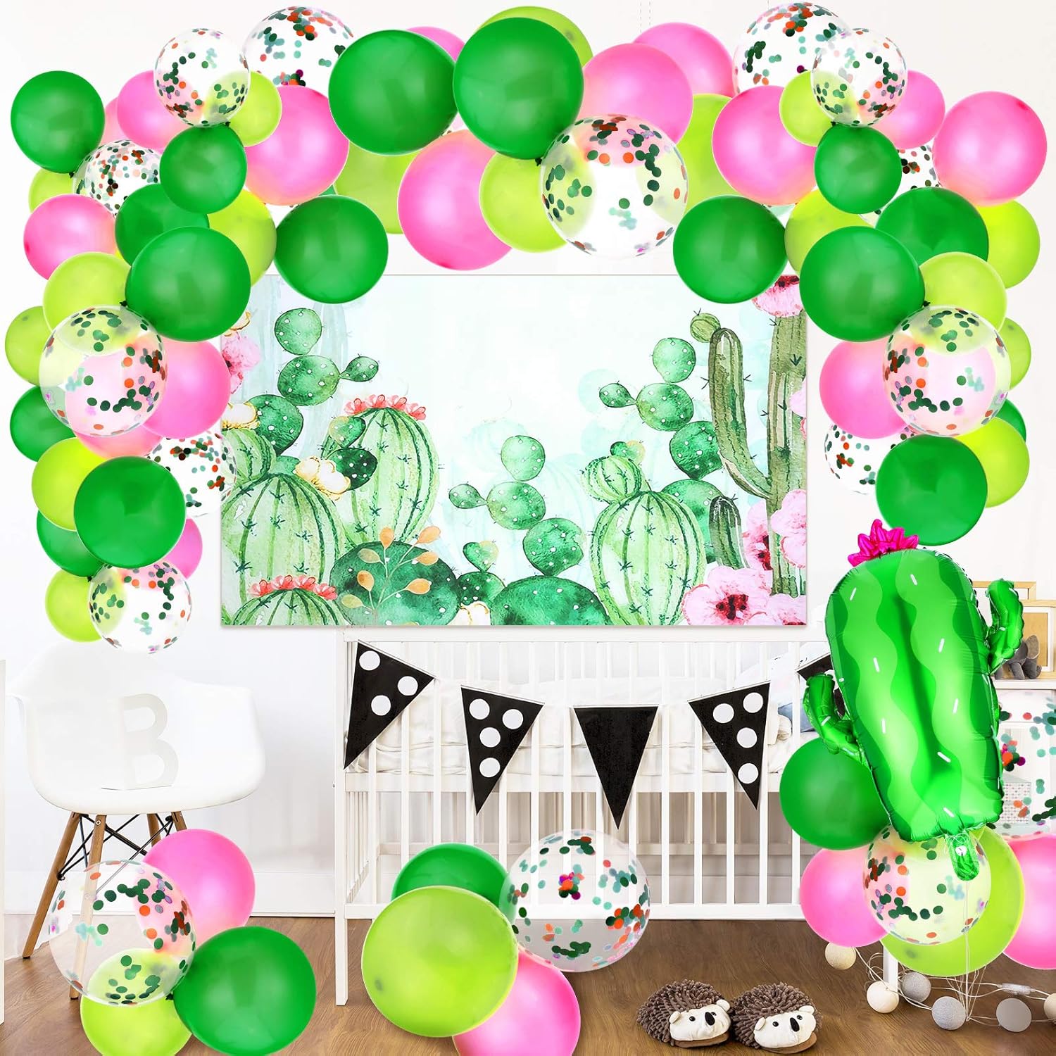 72 piezas de decoraciones de fiesta de cactus suministros de fiesta de ...