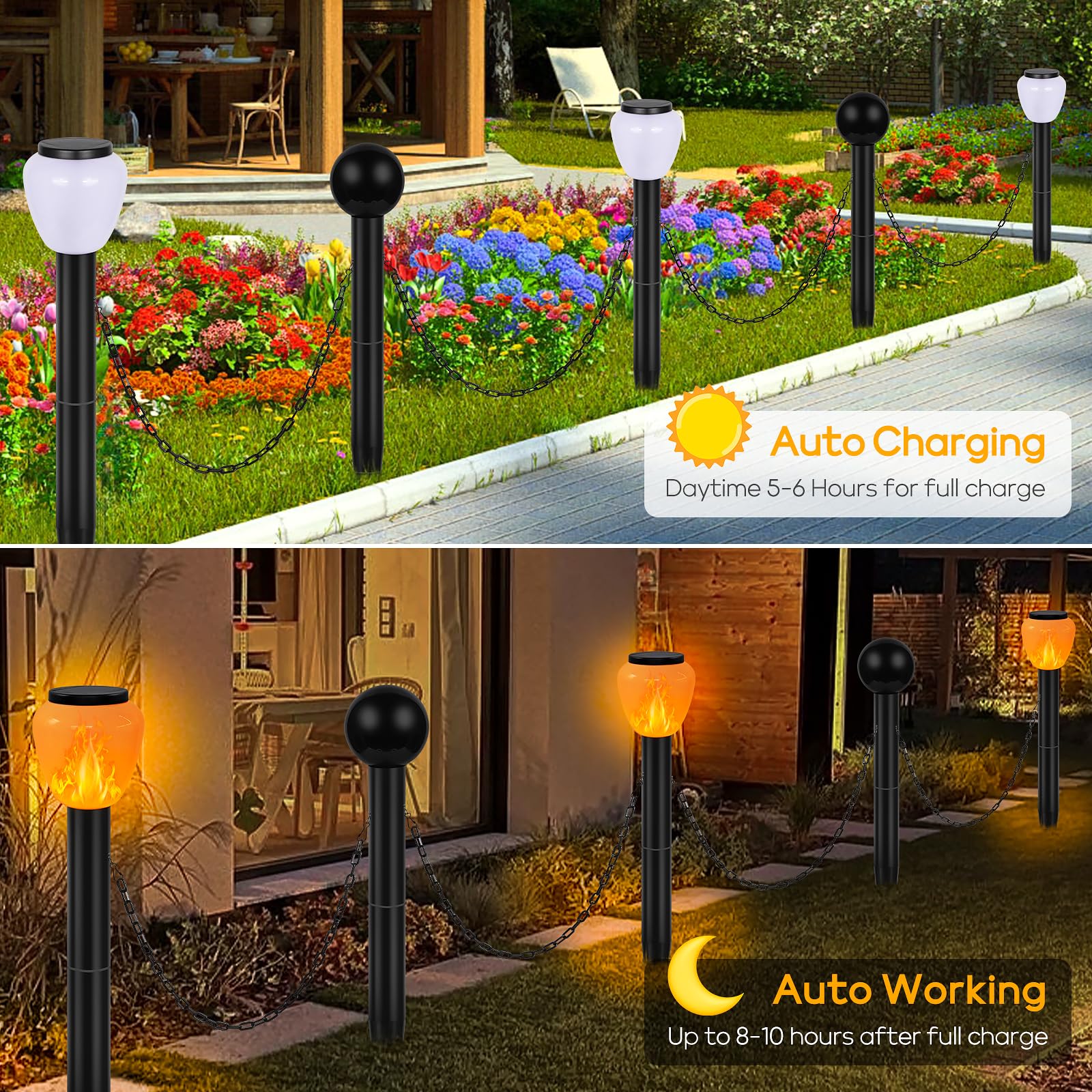 Solar Driveway Lamp Posts With Chain Solar Post Cap Light For 4x4 Wood