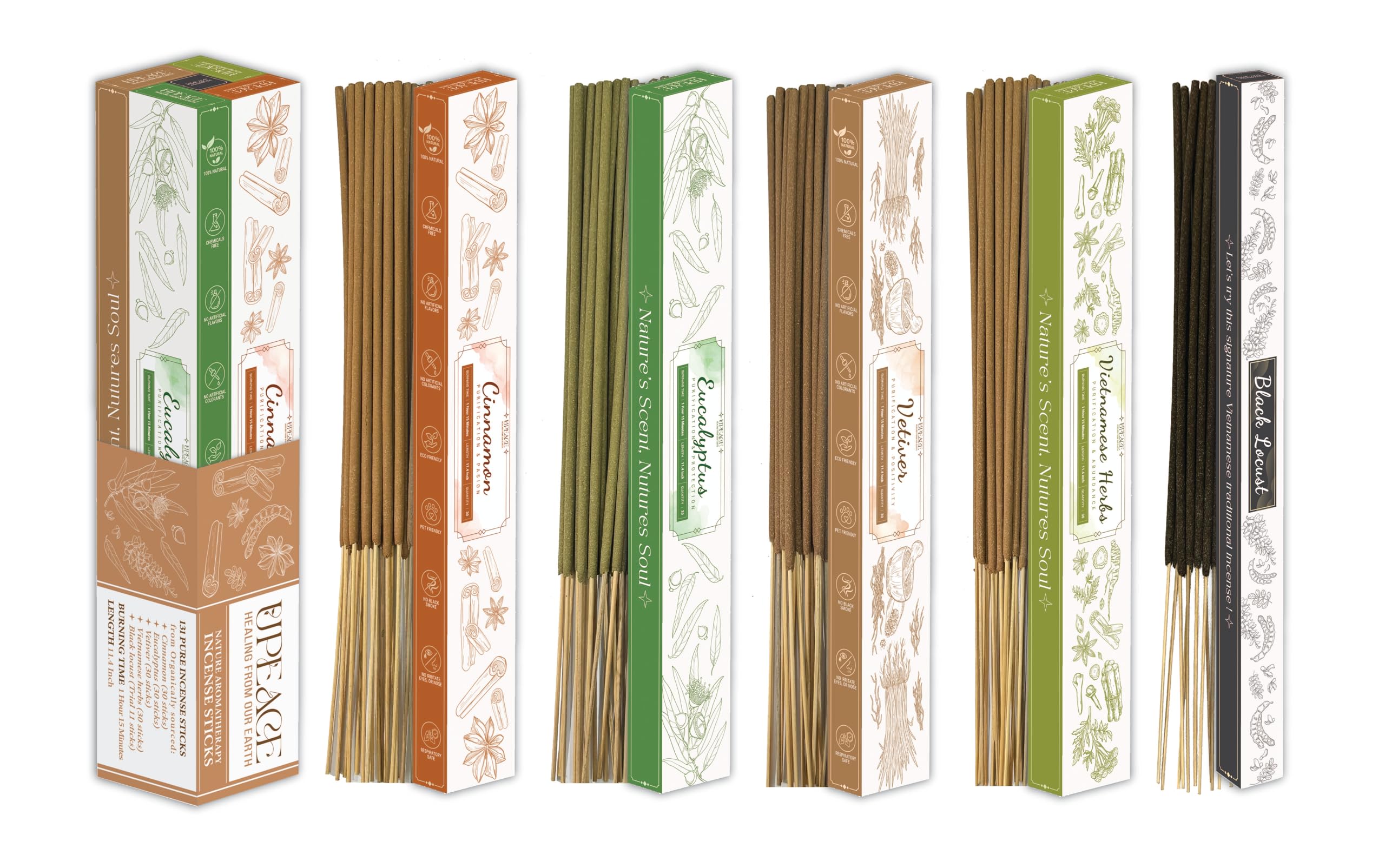 Amazon.com: Organic-Incense-Sticks-Non-Toxic-Variety Pack (131 ...