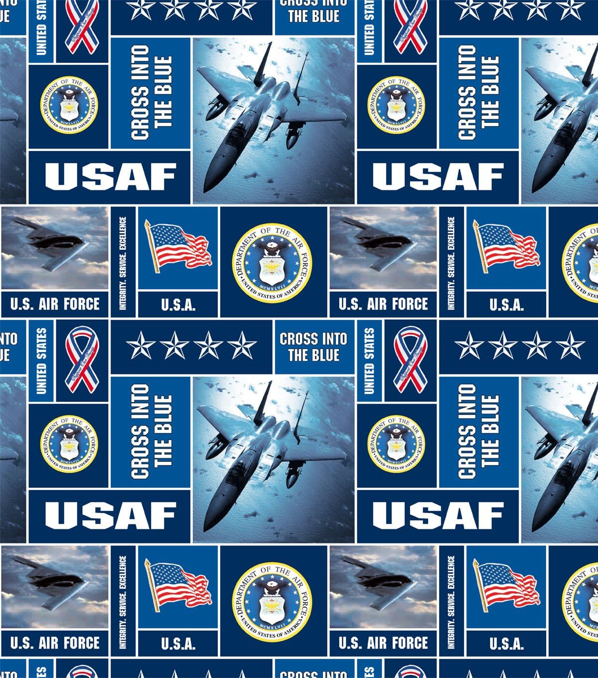 Amazon.com: United States of America Air Force USA Military Fleece ...