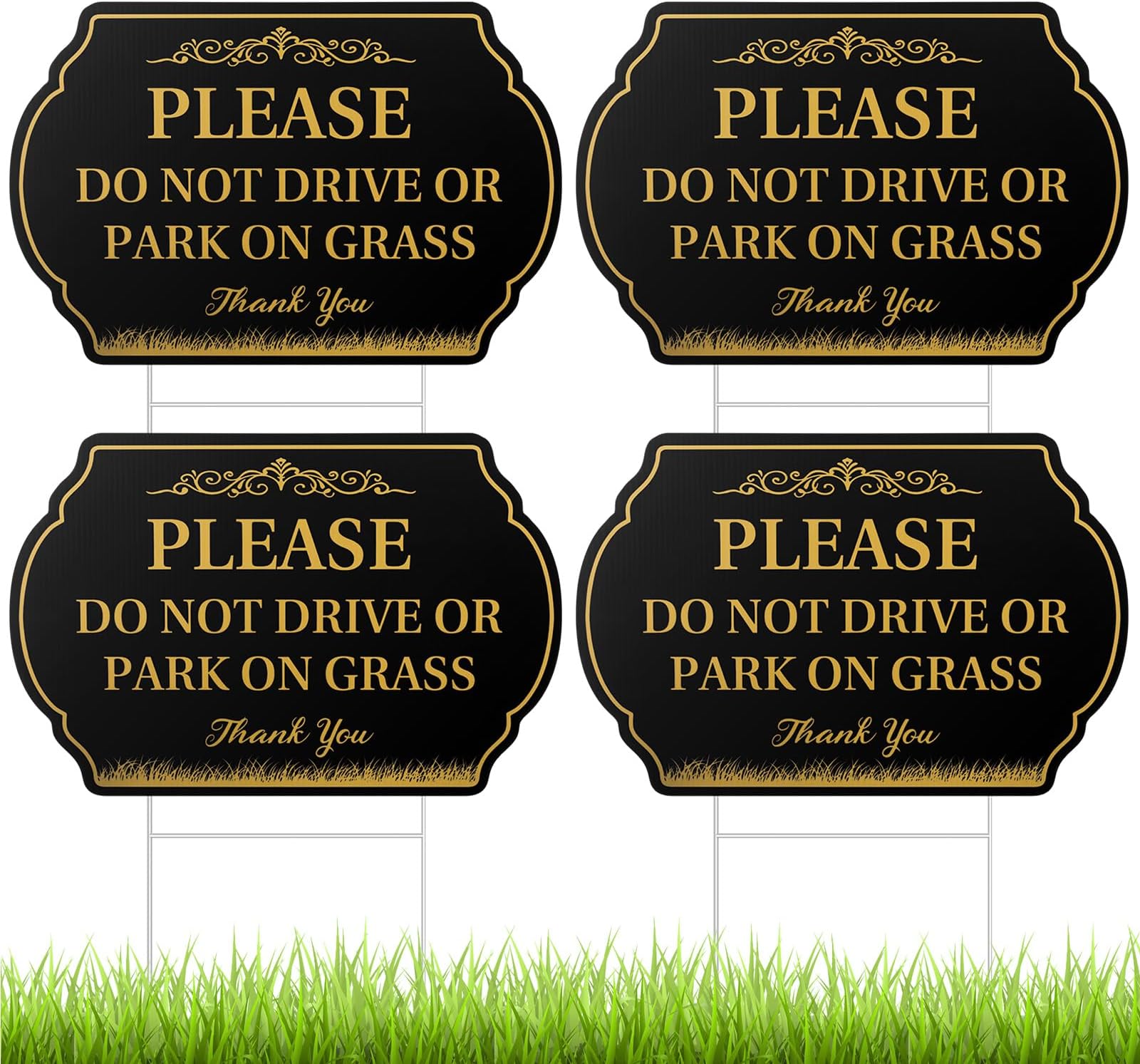 Amazon.com : Leinuosen 5 Pcs Keep off the Grass Signs with Stakes 14 x ...