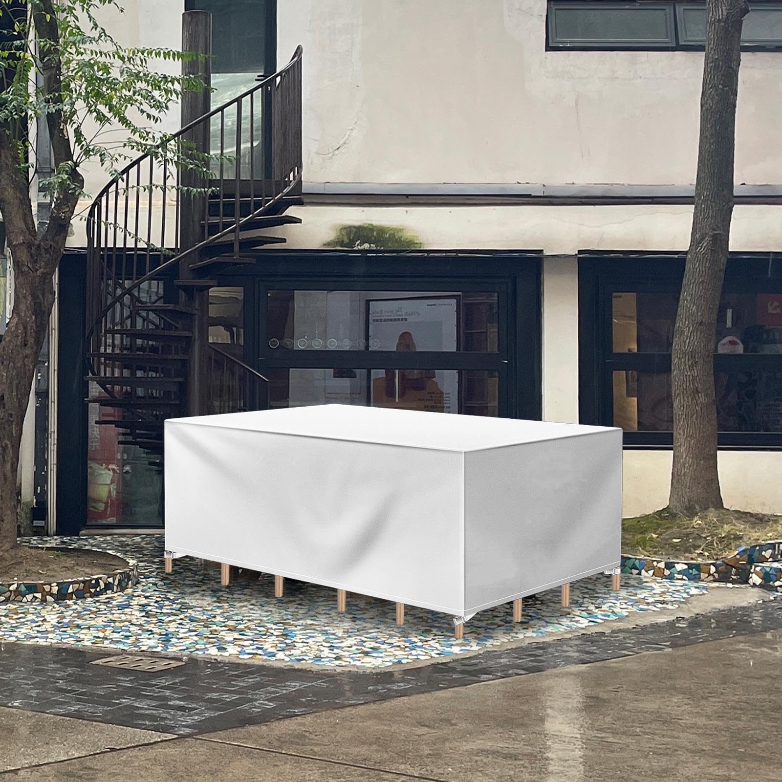 Waterproof Rectangular Patio Table Cover AXUWUH Patio Furniture Covers ...