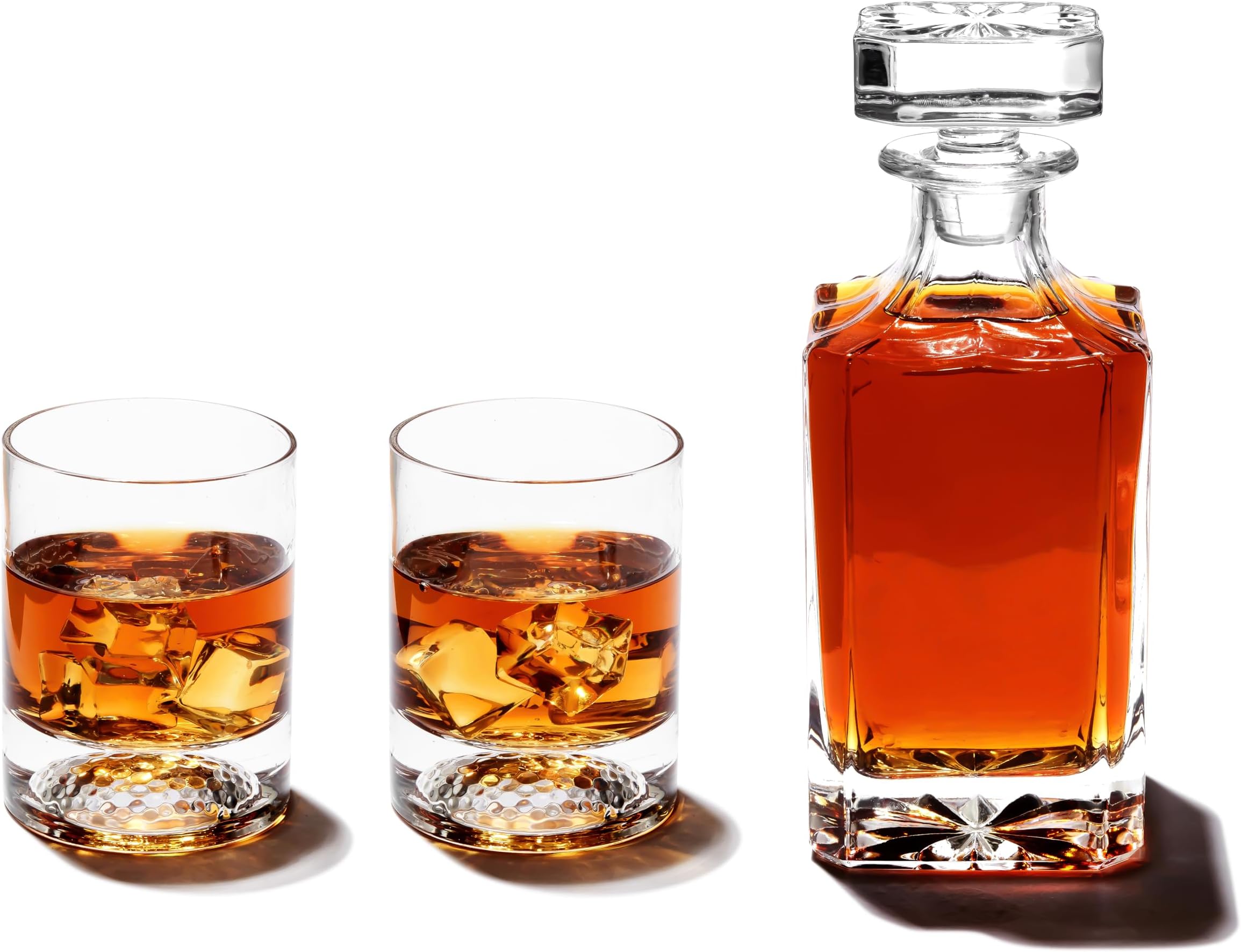 Amazon.com | Golf Whiskey Gift Set | Crystal Decenter with 2 Double ...