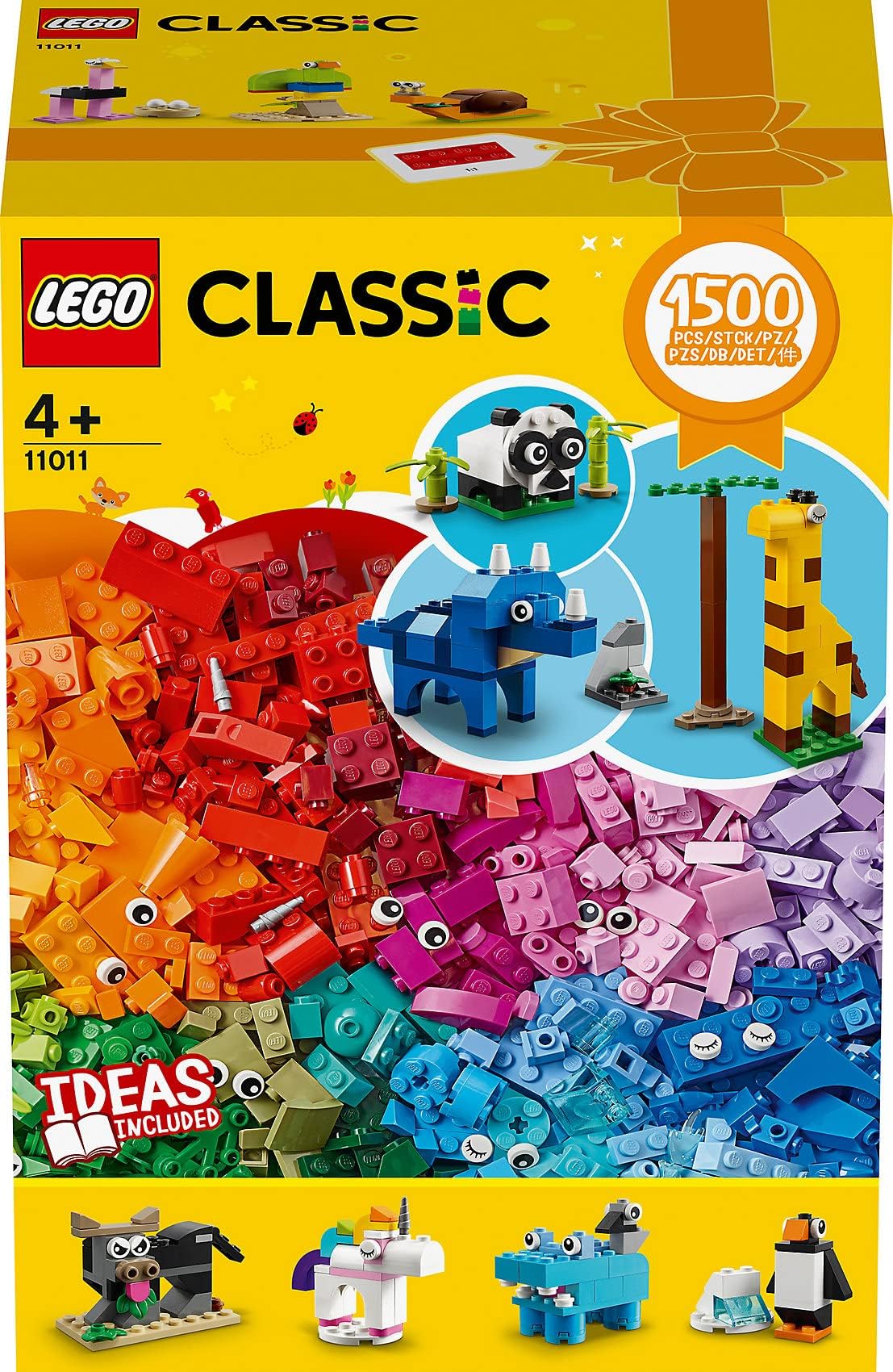 LEGO® Classic Bricks and Animals 11011 Building Kit (1,500 Pieces ...