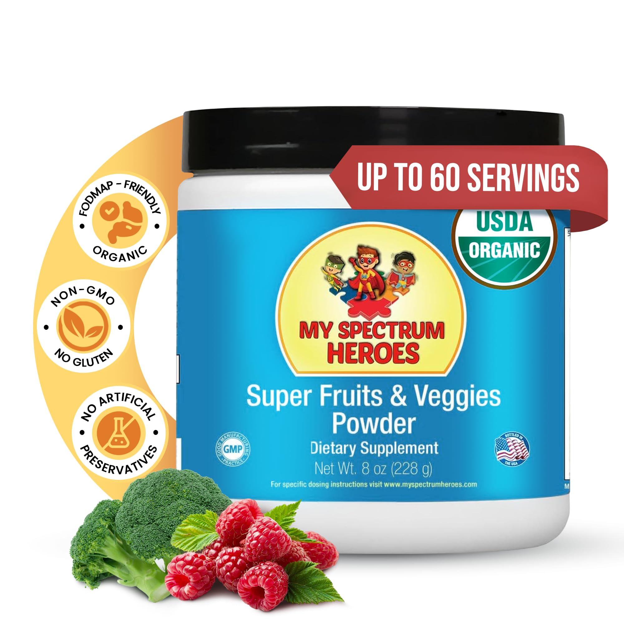 Amazon.com: My Spectrum Heroes Super Fruits and Veggies Powder - Whole ...
